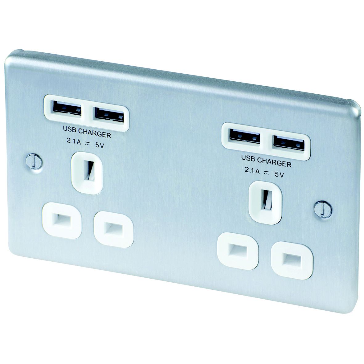 LAP USB socket, & White inserts | DIY at B&Q