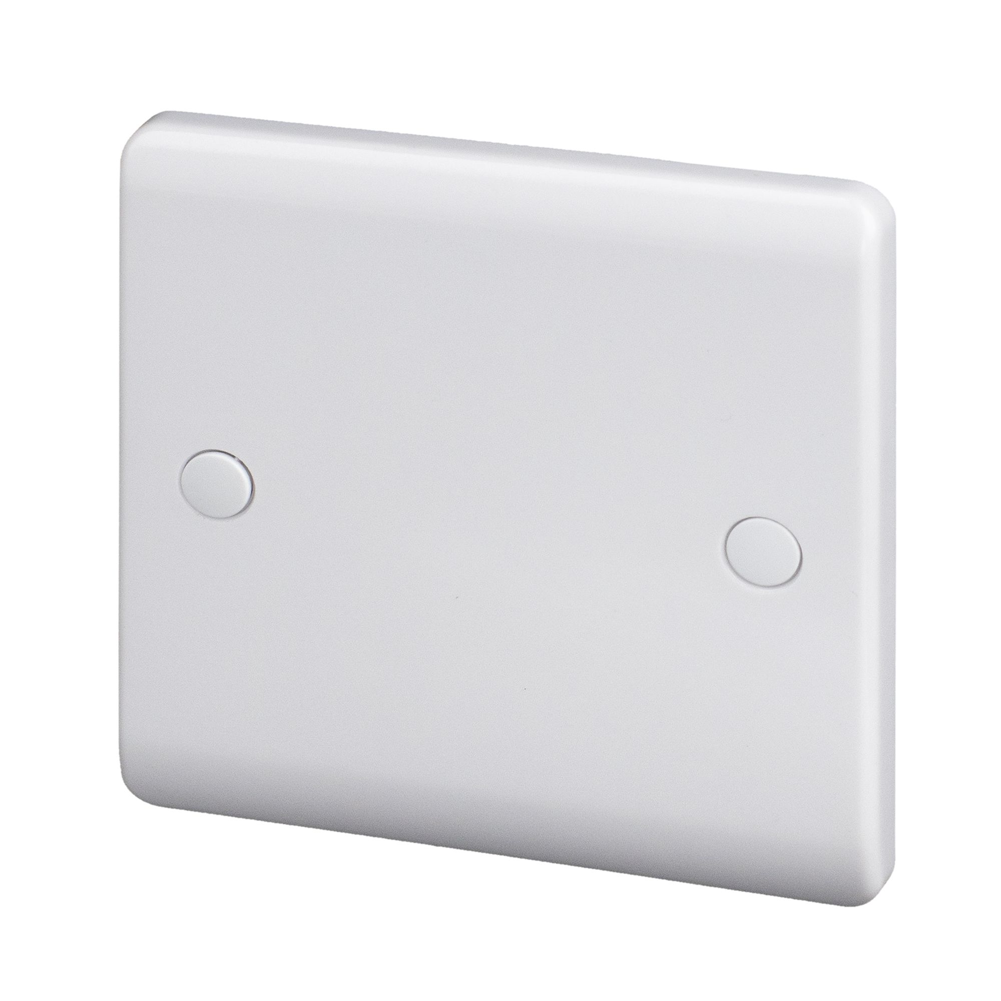 LAP White 1 gang Raised slim profile Blanking plate | DIY at B&Q