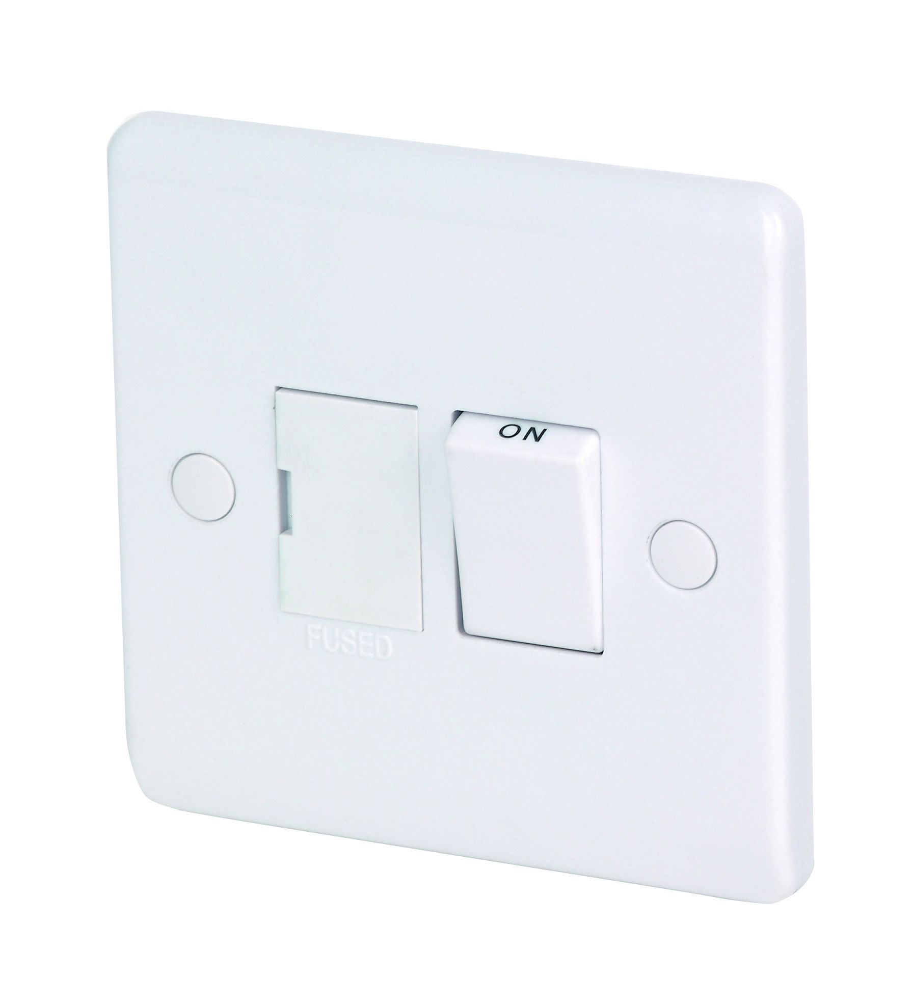 LAP White 13A Raised slim profile Switched Connection unit | DIY at B&Q