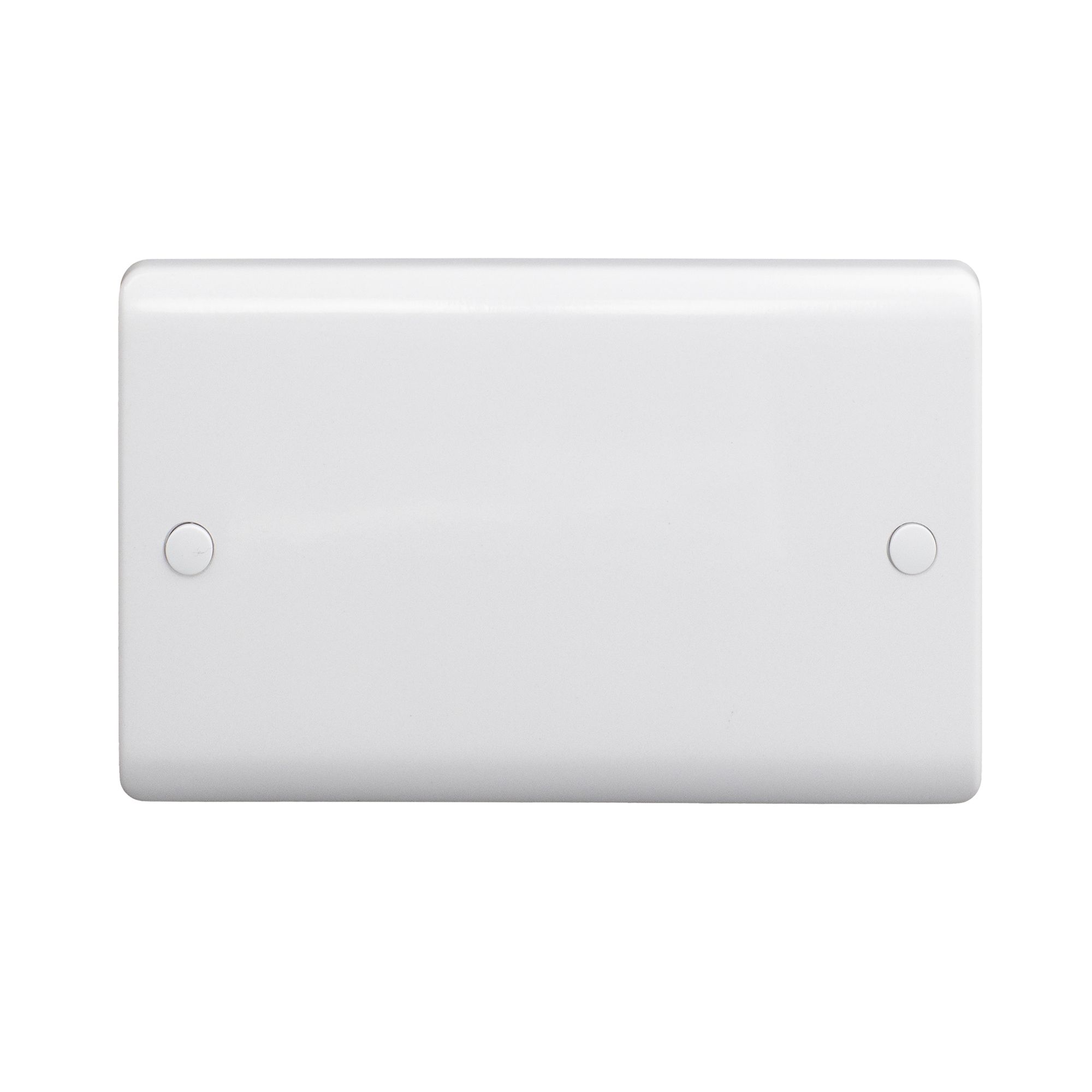 LAP White 2 gang Raised slim profile Blanking plate | DIY at B&Q