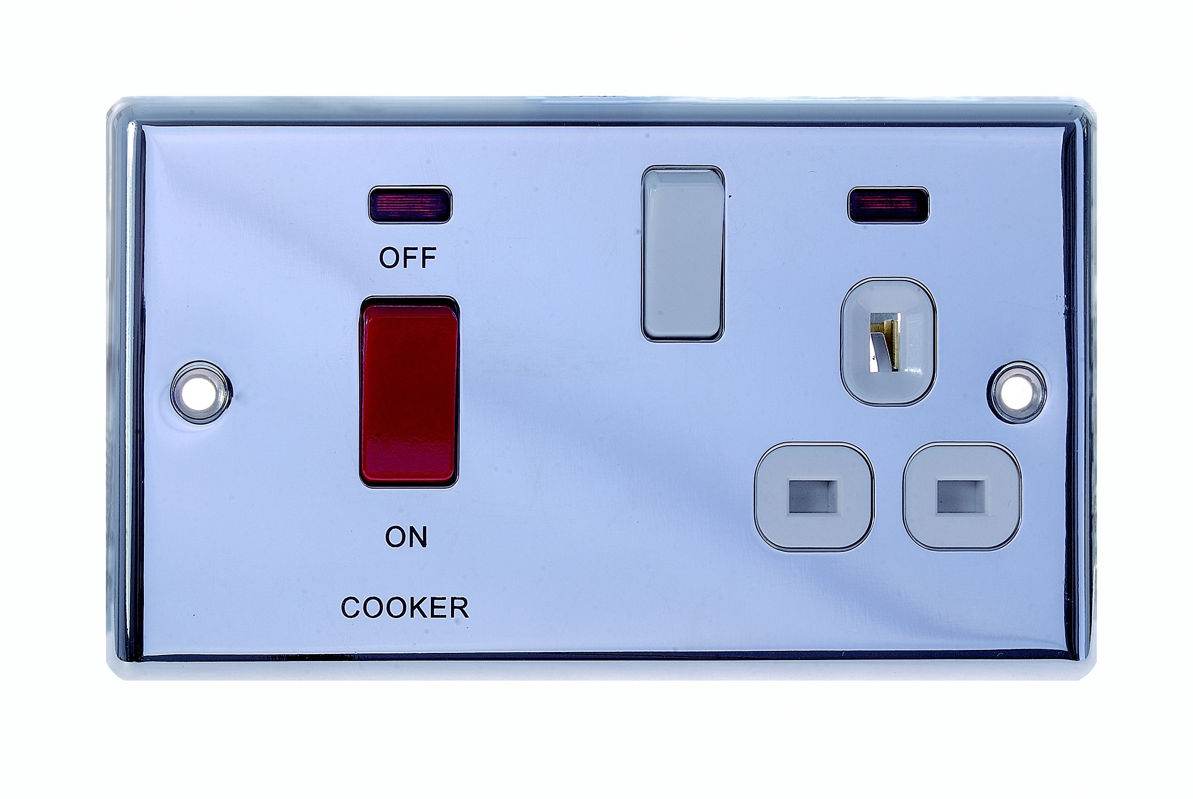 LAP White Cooker switch & socket