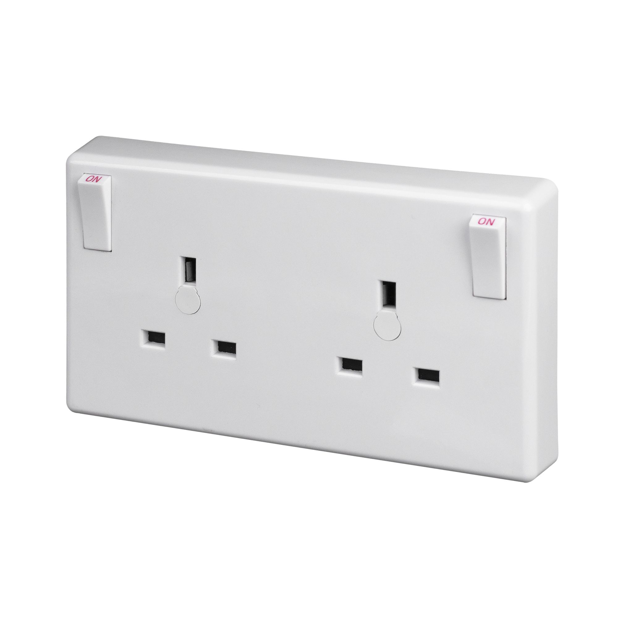 LAP White Single to double converter socket at B&Q