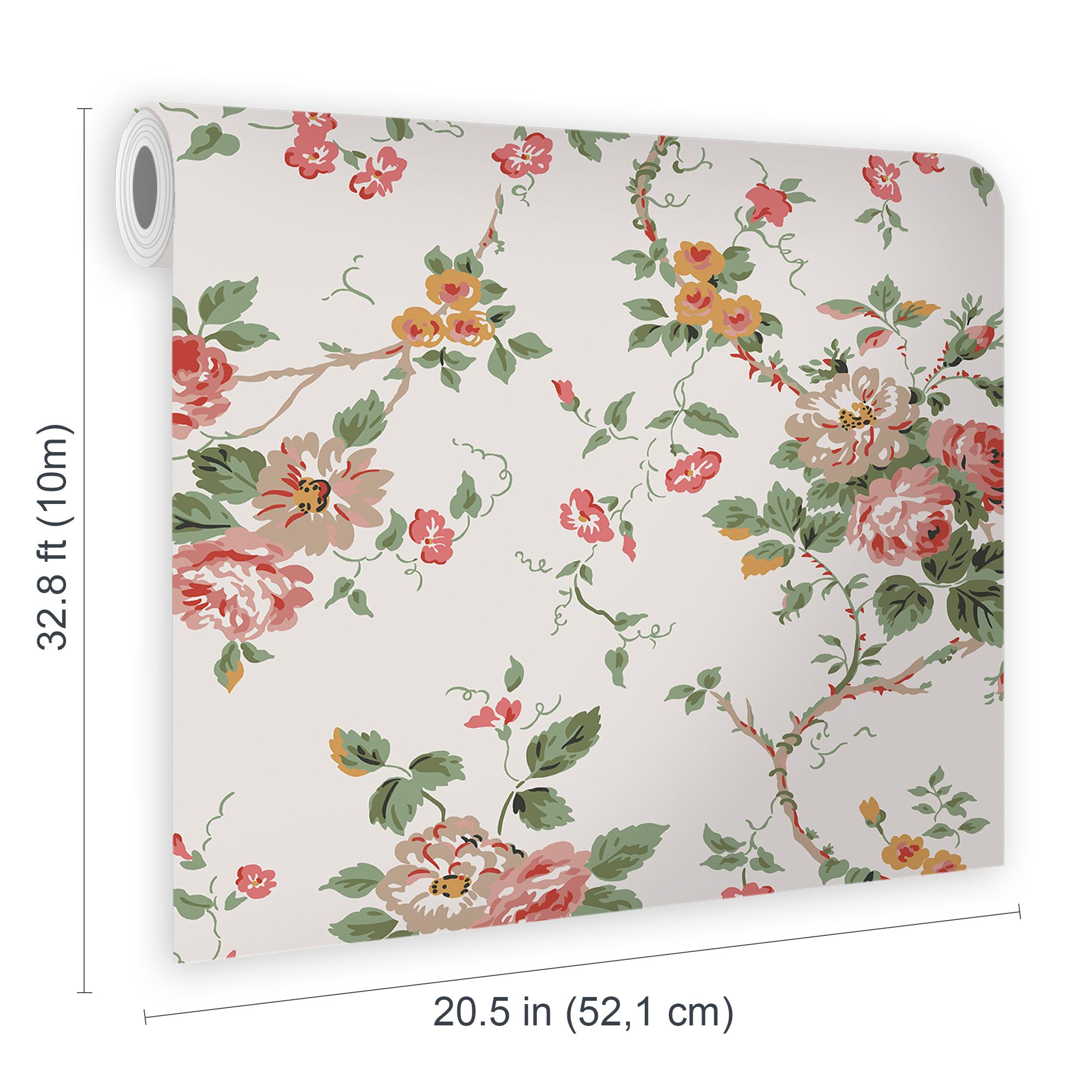 Laura Ashley Antique Pink Mountney Garden Smooth Wallpaper