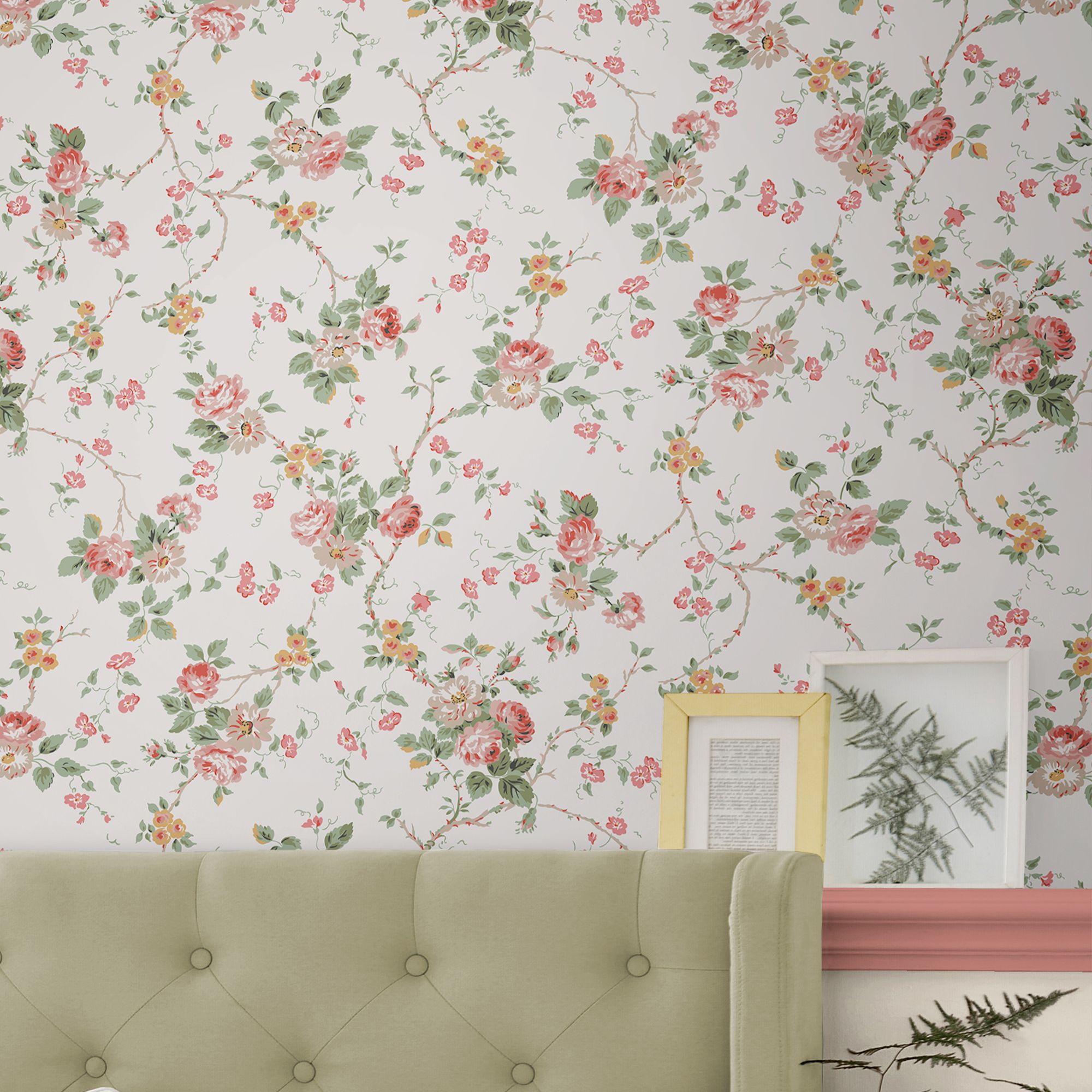 Laura Ashley Antique Pink Mountney Garden Smooth Wallpaper