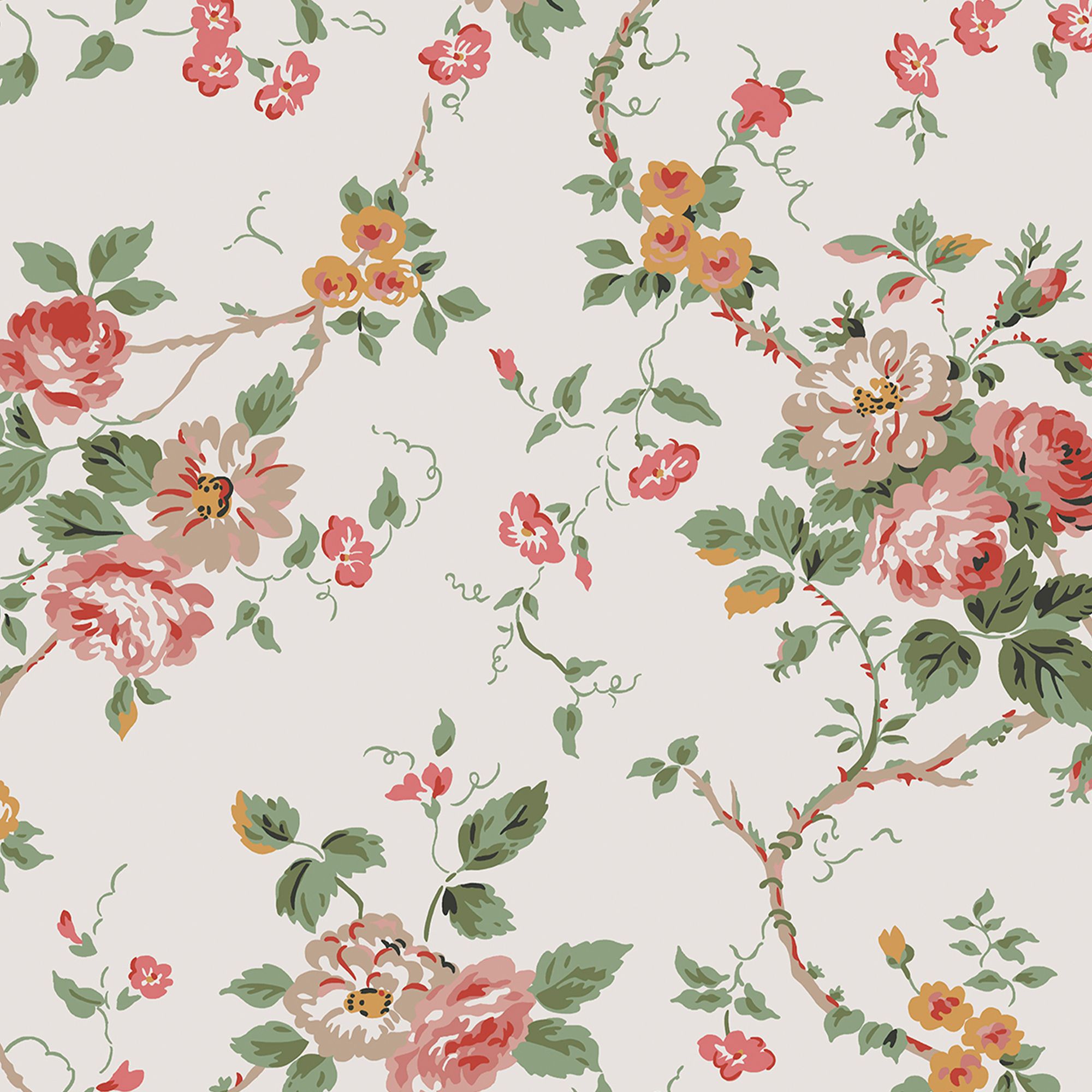 Laura Ashley Antique Pink Mountney Garden Smooth Wallpaper