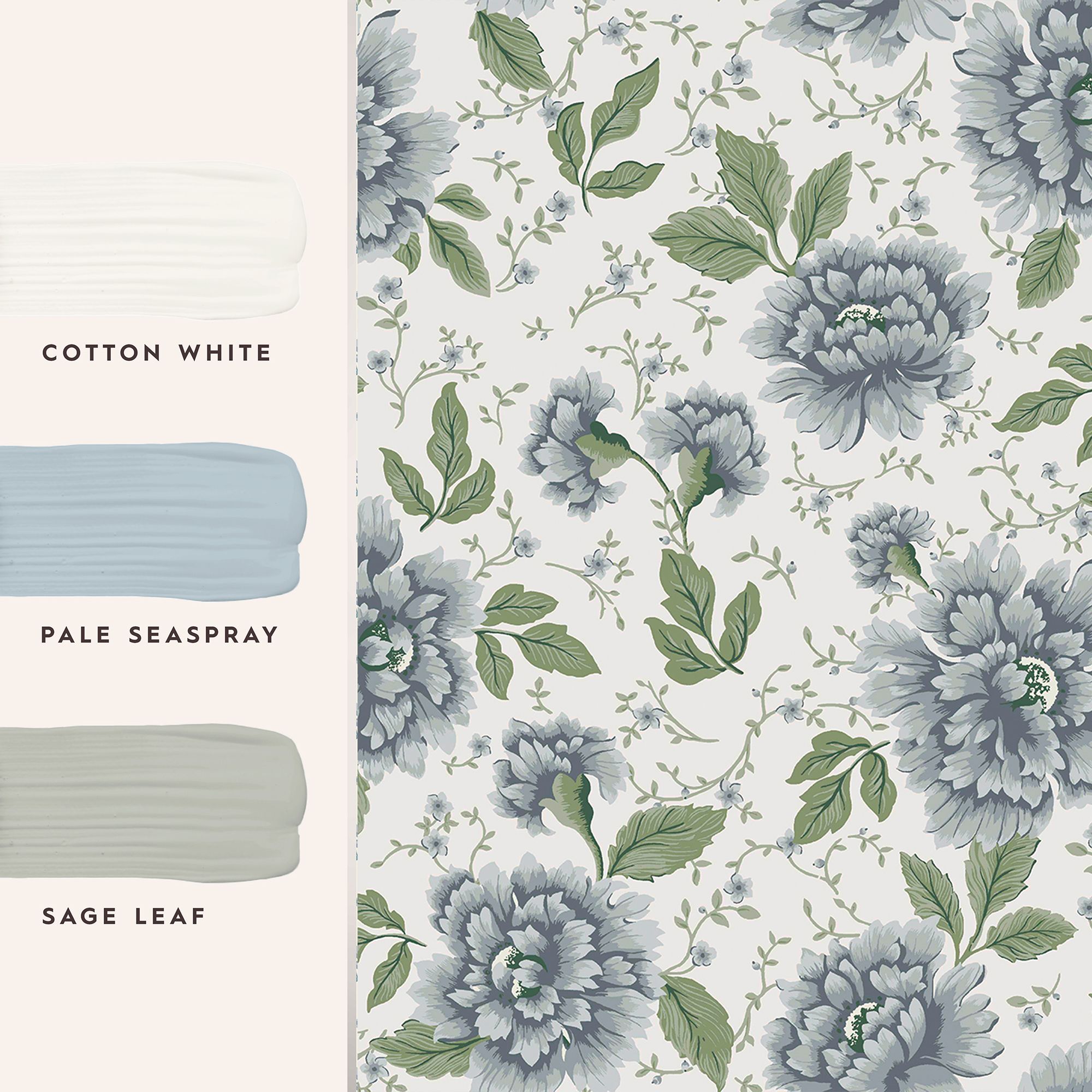 Laura Ashley Blue Pickworth Posy Smooth Wallpaper