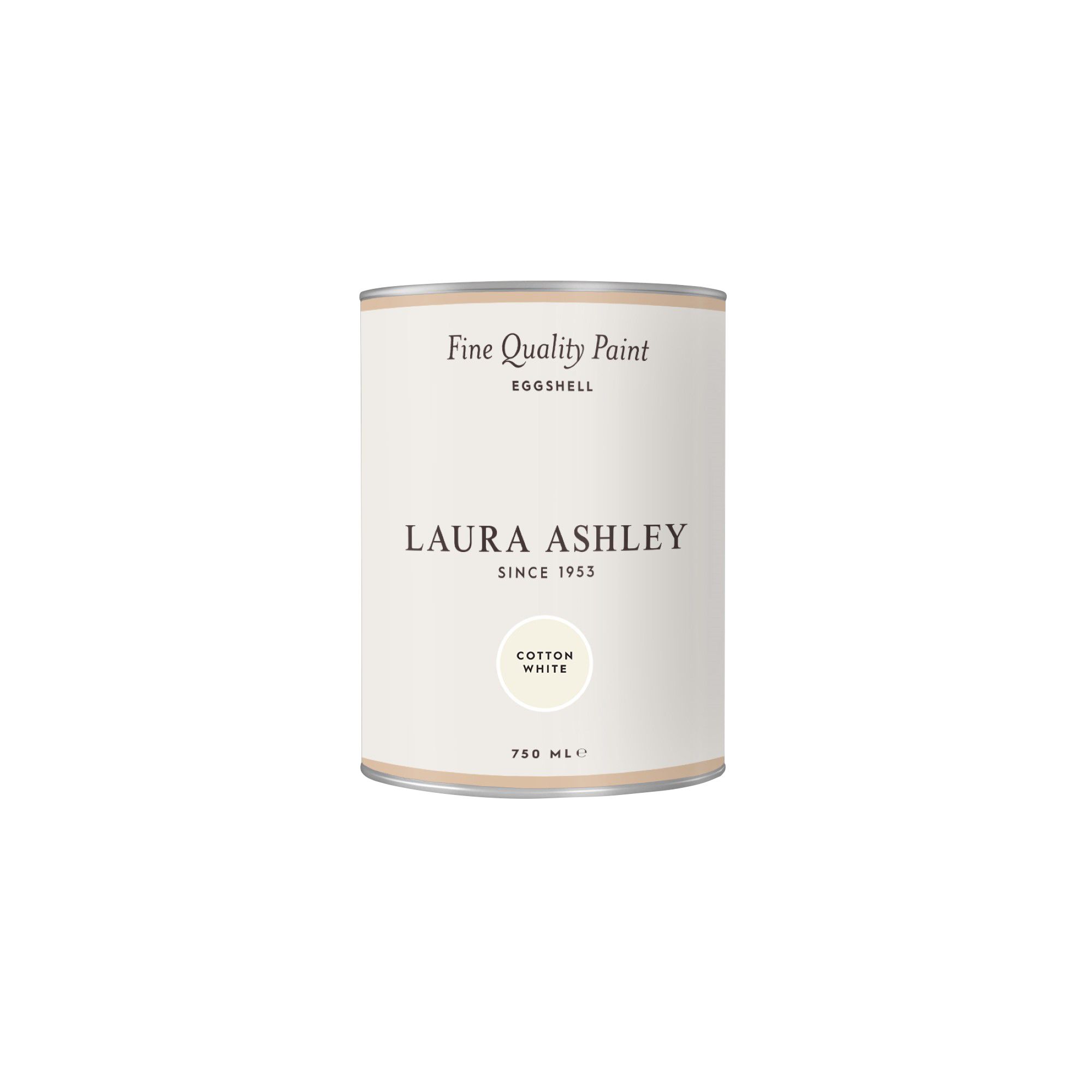 Laura Ashley Cotton White Eggshell Emulsion paint, 750ml