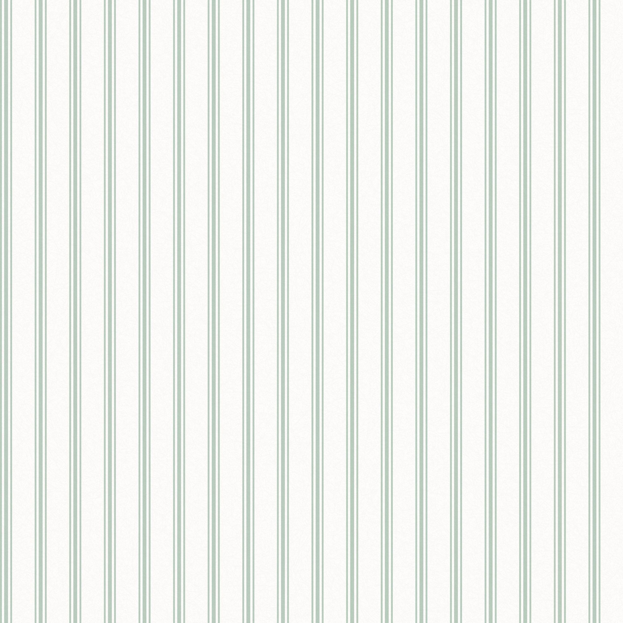 Laura Ashley Farnworth Green Stripe Smooth Wallpaper | DIY at B&Q