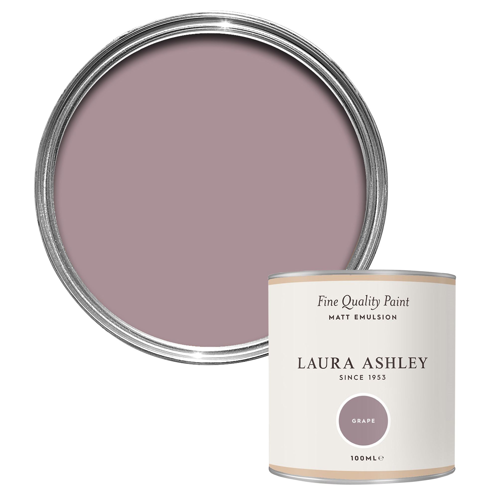 Laura Ashley Grape Matt Emulsion paint, 100ml | DIY at B&Q