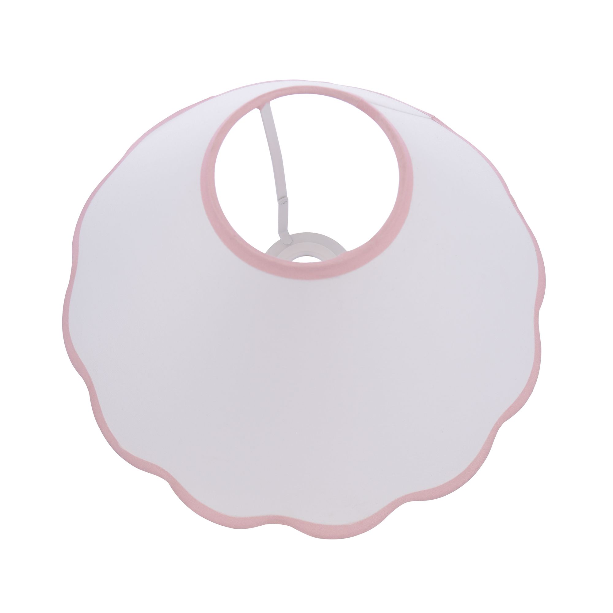 Laura Ashley Ivory & Pink Scalloped edge Conical Lamp shade (D)30cm