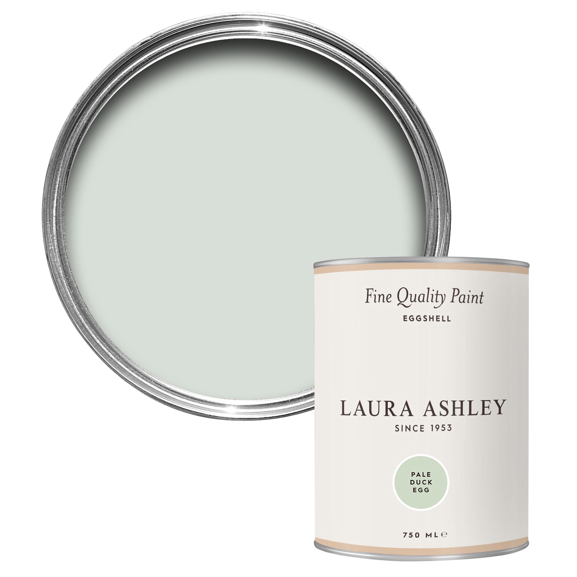 Laura Ashley Pale Duck Egg Eggshell Emulsion paint, 750ml | DIY at B&Q