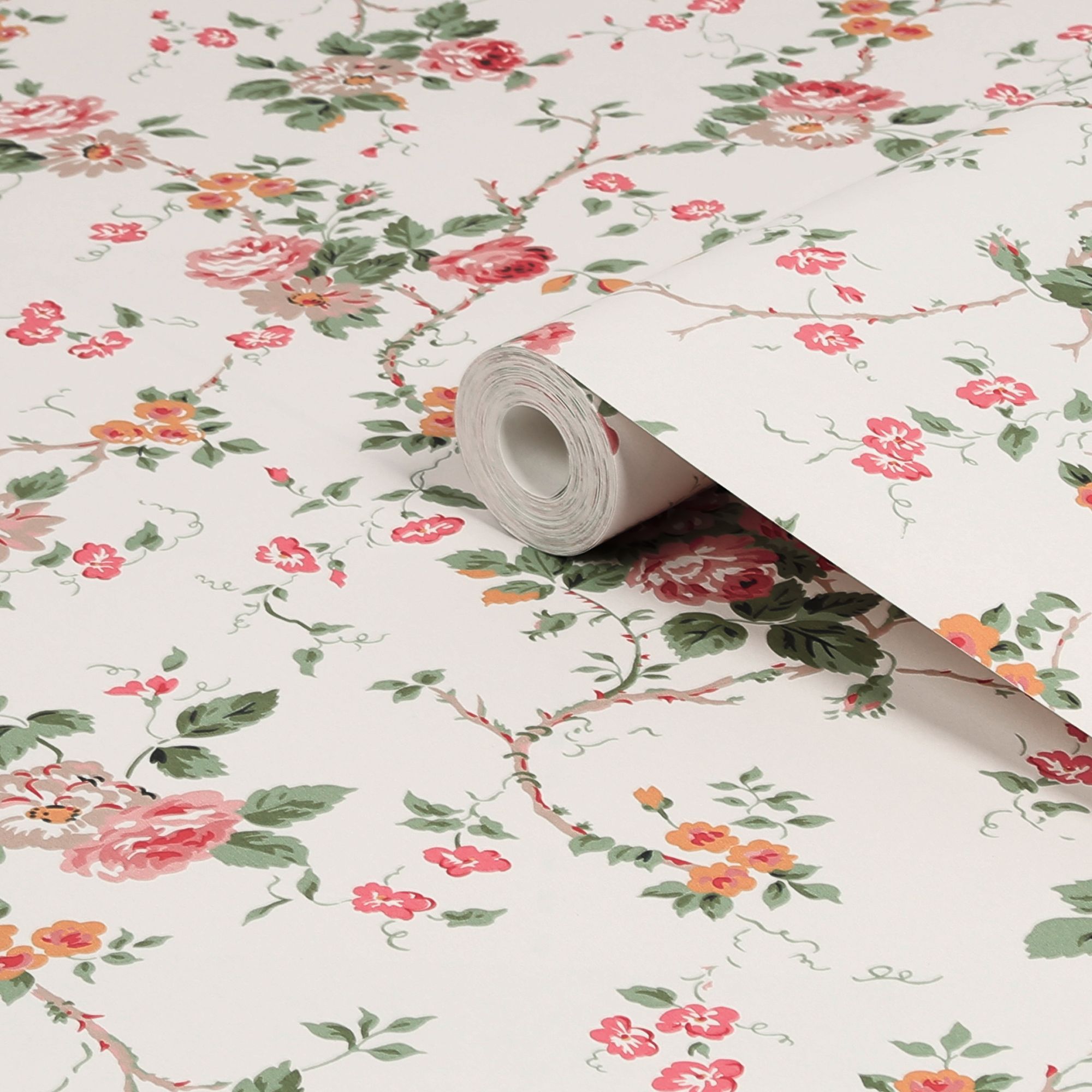 Laura Ashley Rose Garden Mountney Garden Antique Pink Smooth Wallpaper ...