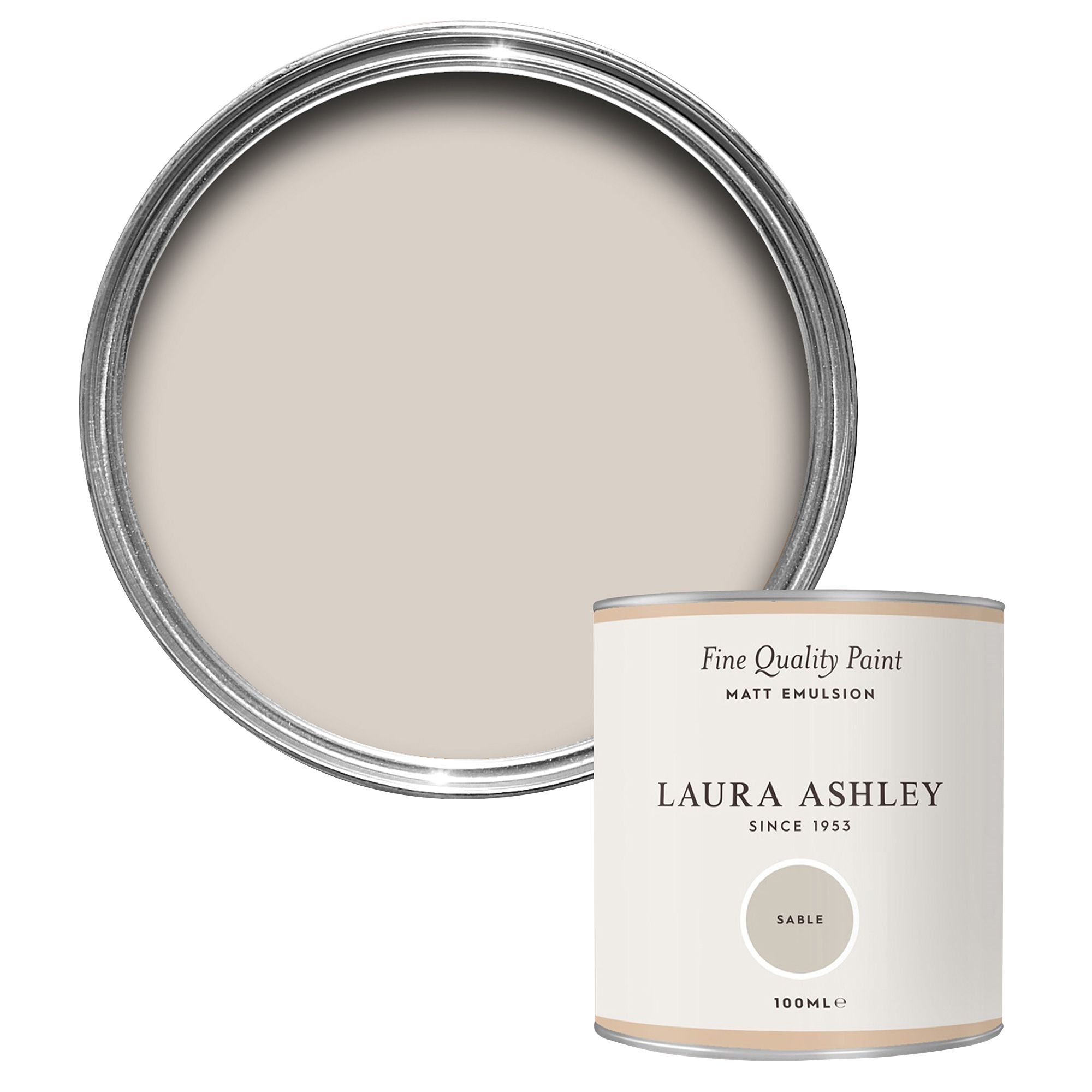 Laura Ashley Sable Matt Emulsion paint, 100ml | DIY at B&Q