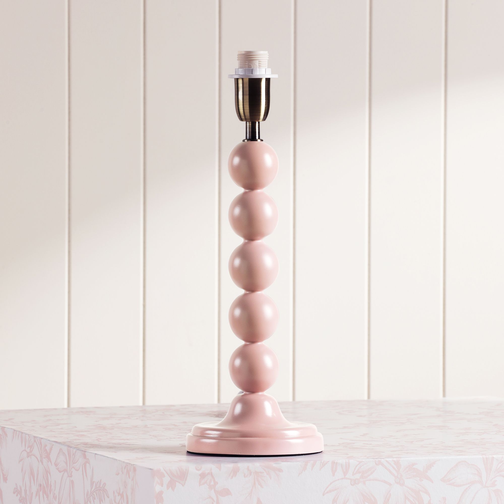 Laura Ashley Shennington Pink Gloss Table lamp base | DIY at B&Q