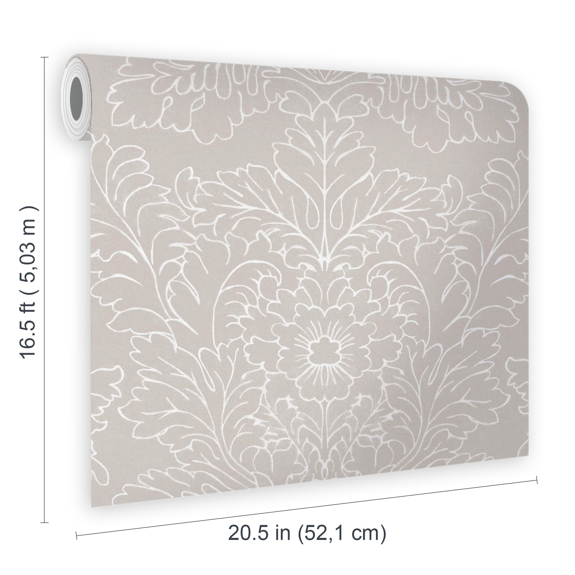 Laura Ashley Silchester Grey Contemporary Smooth Wallpaper