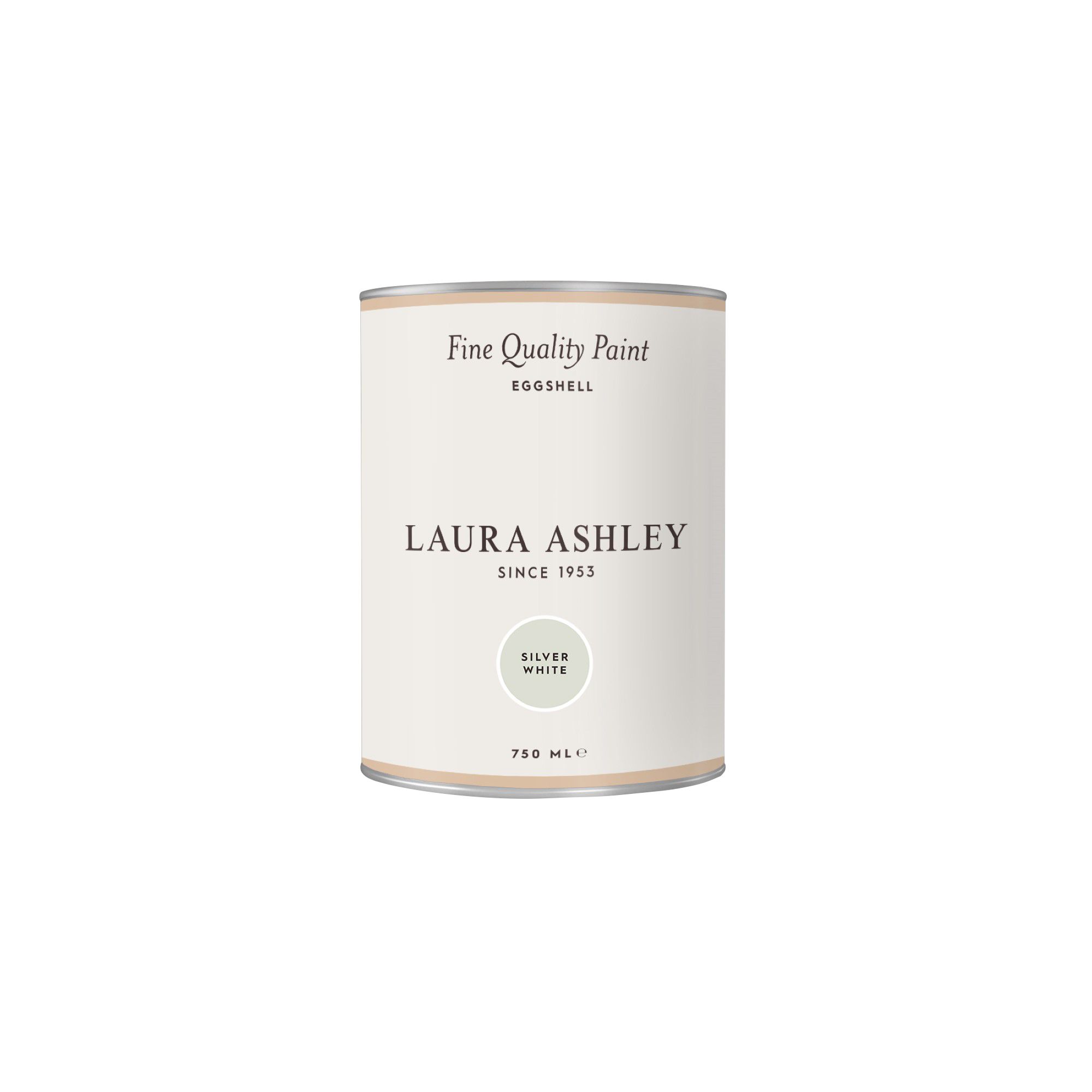 Laura Ashley Silver White Eggshell Emulsion paint, 750ml | DIY at B&Q