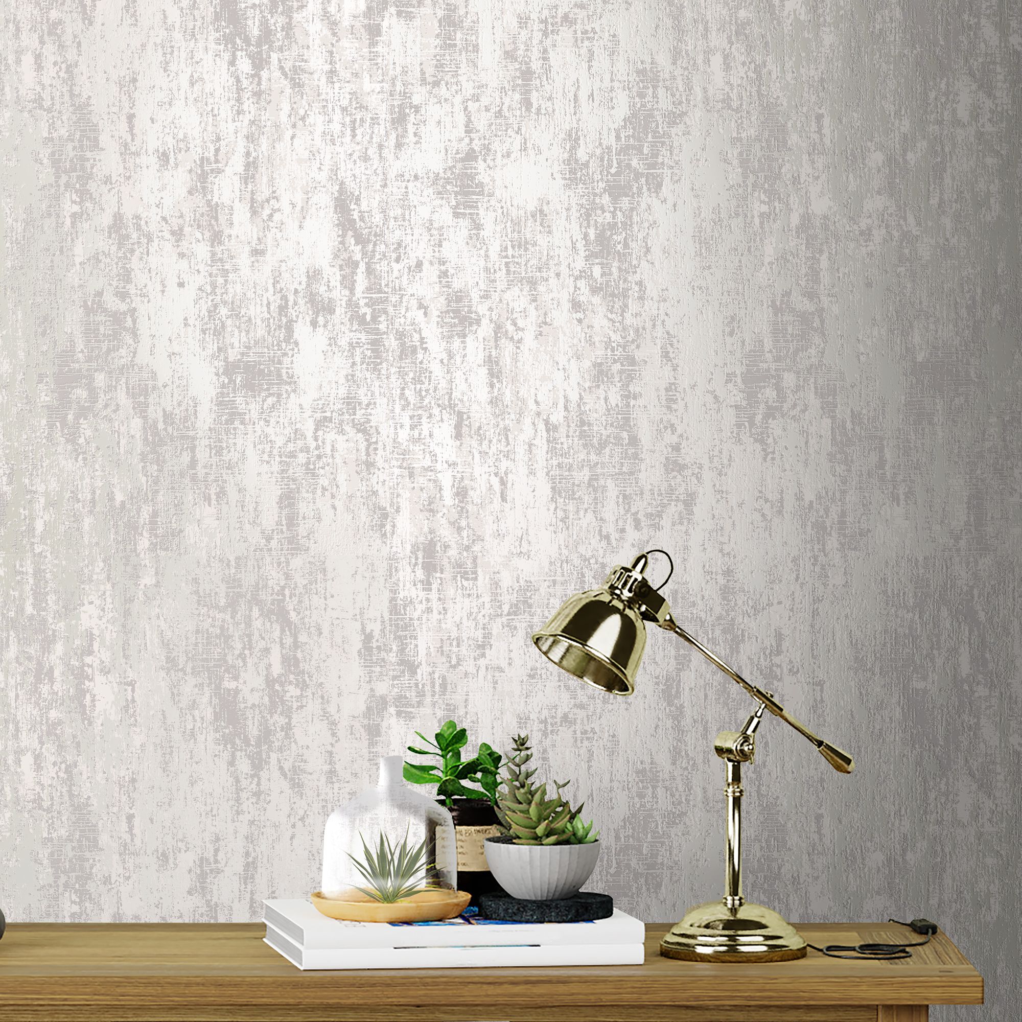 Laura Ashley Whinfell Moonbeam Metallic effect Industrial Smooth ...