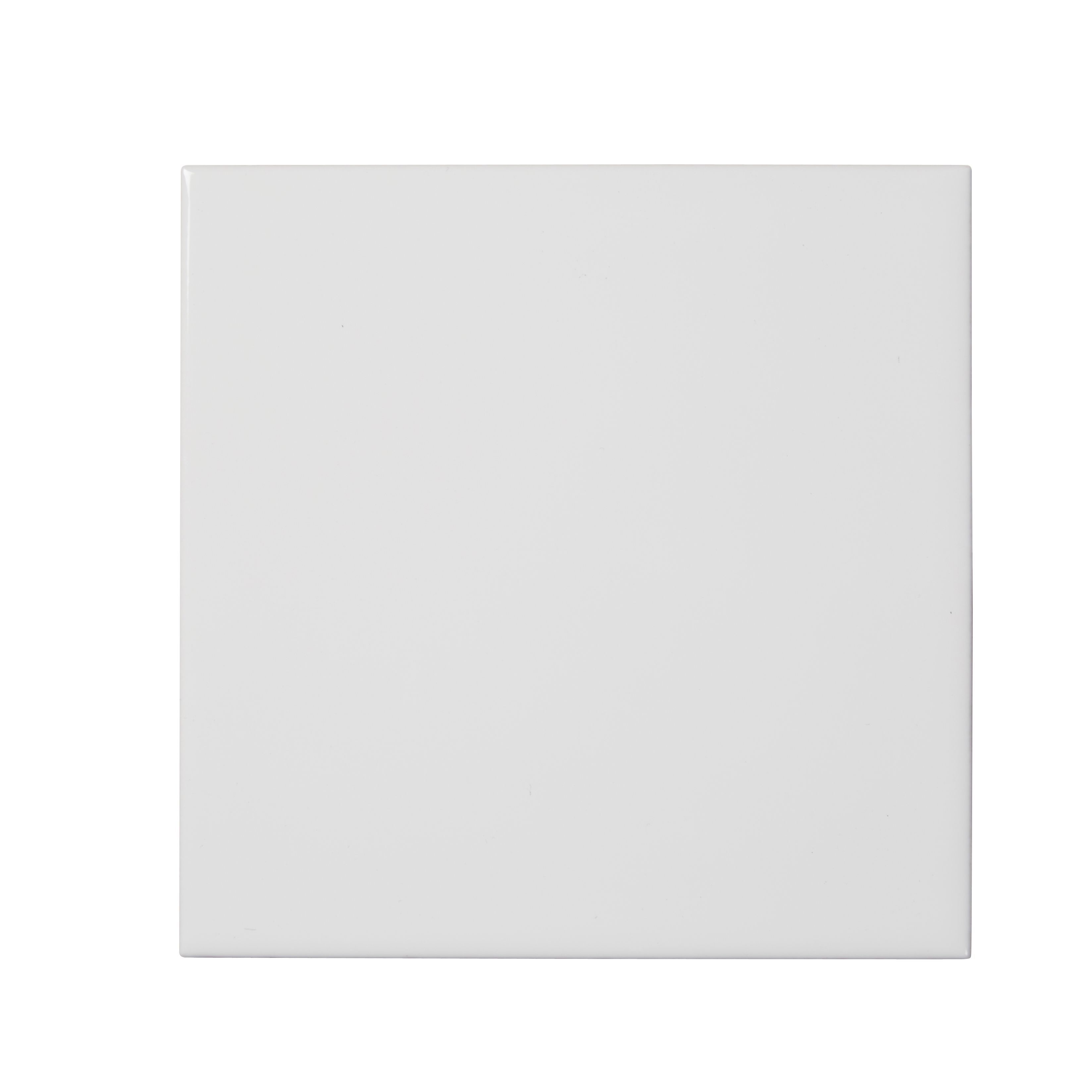 Leccia White Gloss Ceramic Indoor Wall Tile, (L)150mm (W)150mm | DIY at B&Q