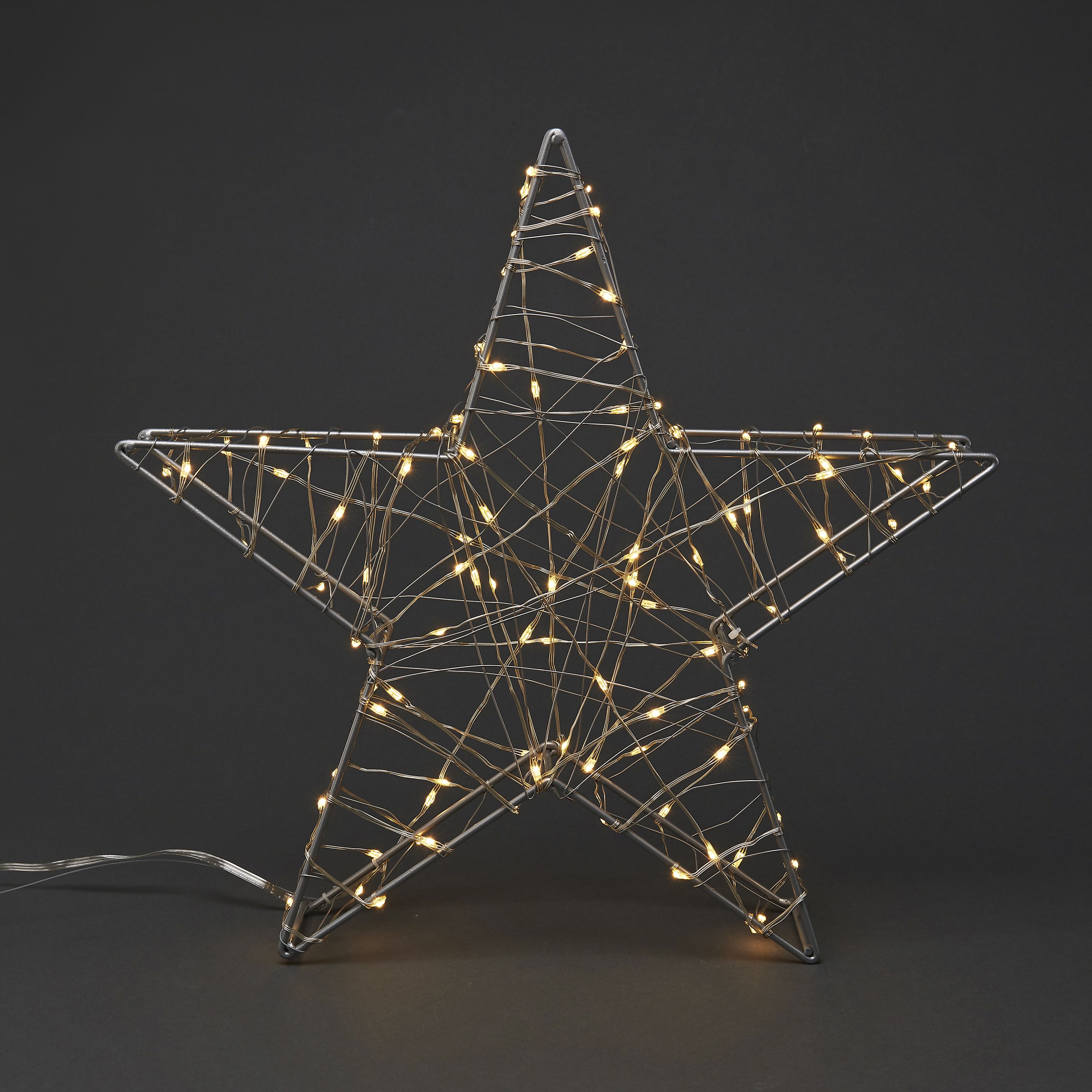 LED Silver Freestanding Star | DIY at B&Q