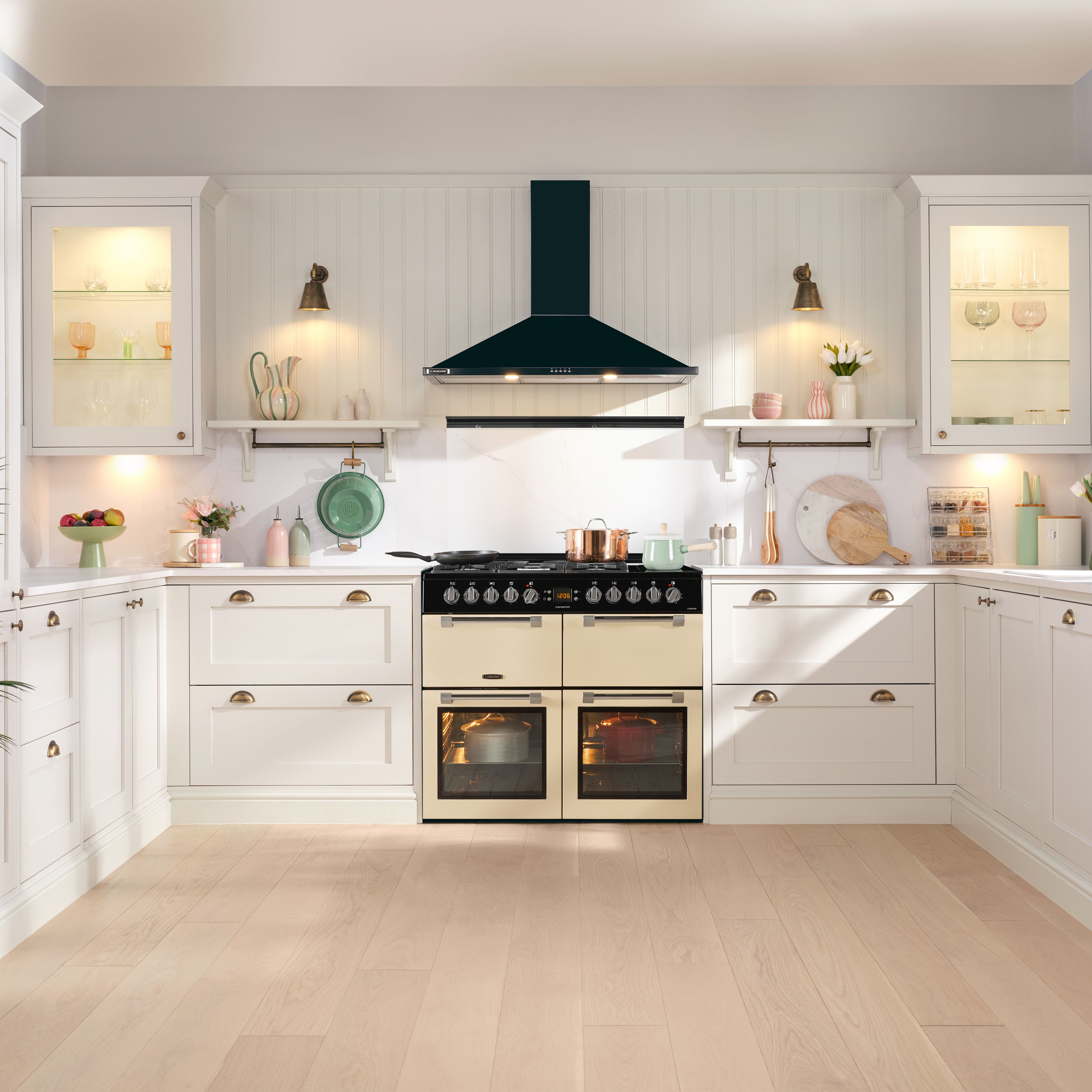Leisure CC100F521C Freestanding Electric Range cooker with Gas electric Hob Cream