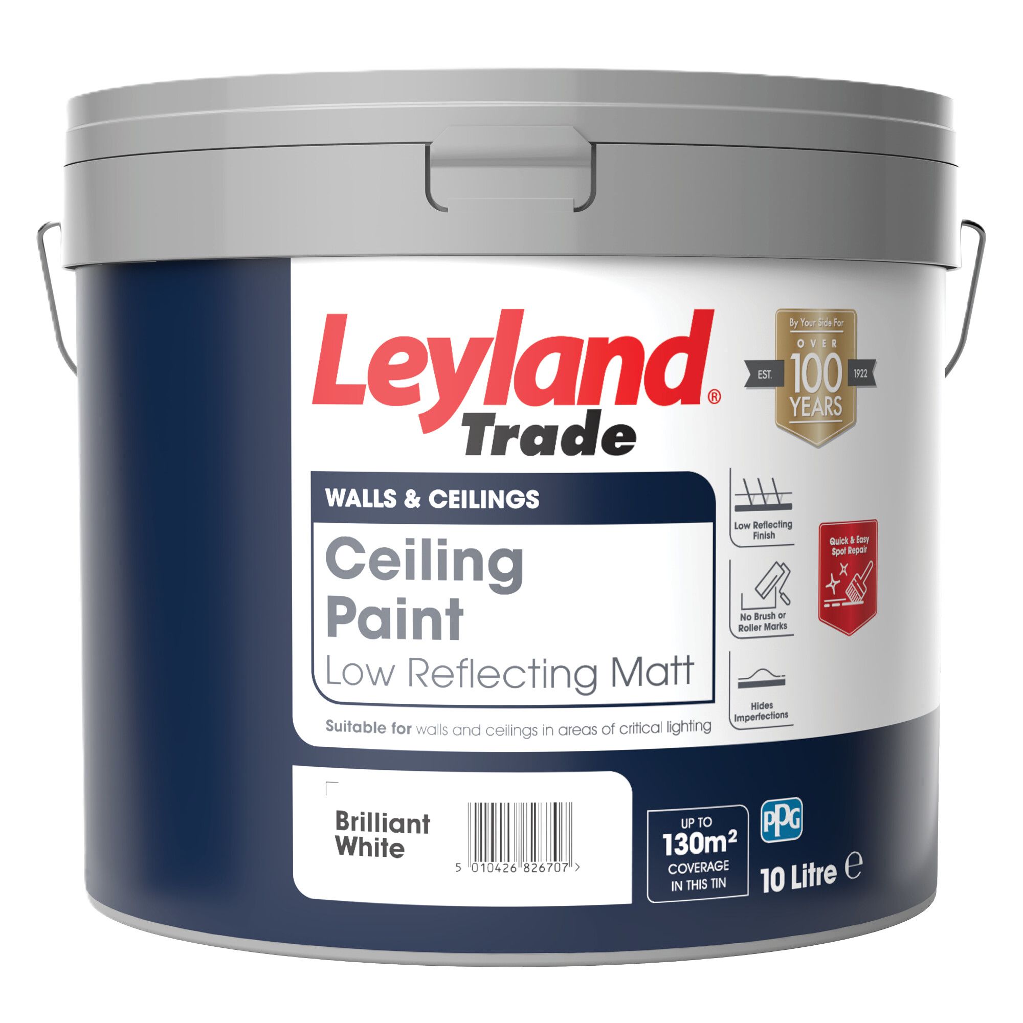 Leyland Trade Emulsion Brilliant White Matt Wall & ceiling Emulsion ...