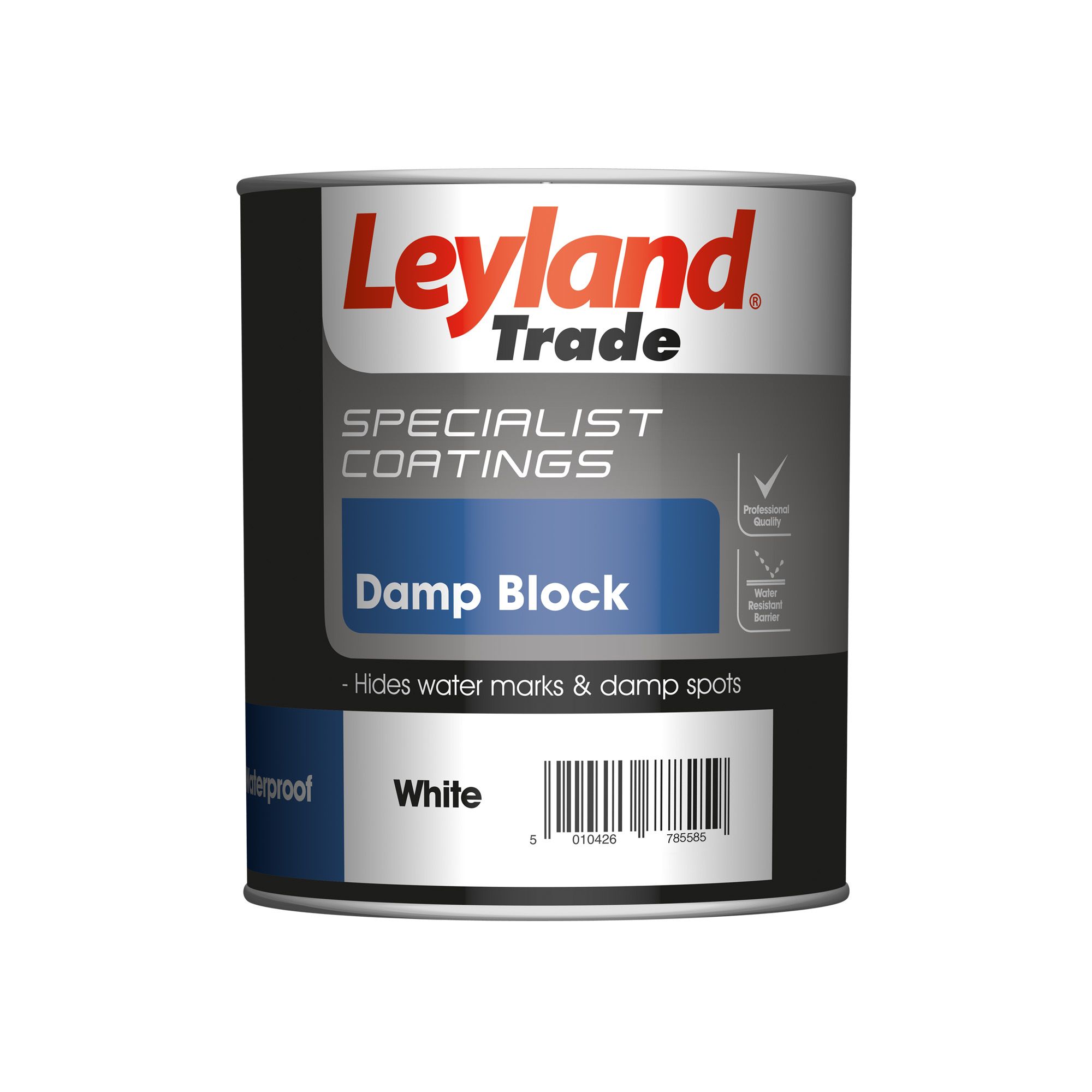 Leyland Trade Specialist coatings White Damp block paint, 0.75L | DIY ...