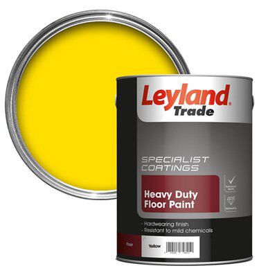 Leyland Trade Yellow Satinwood Floor & tile paint at B&Q