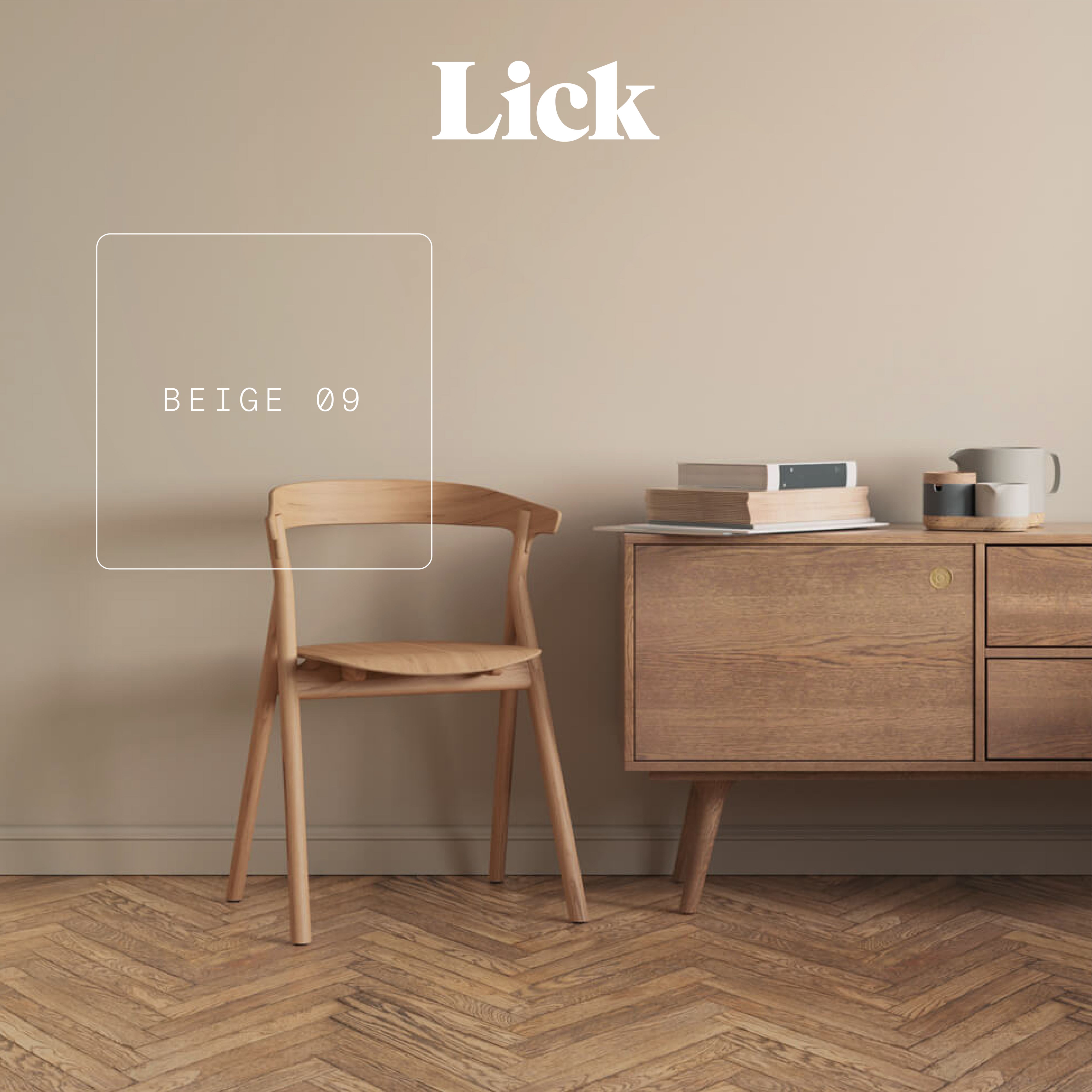 LICK BEIGE 09 EGGSHELL EMULSION PAINT, 2.5L