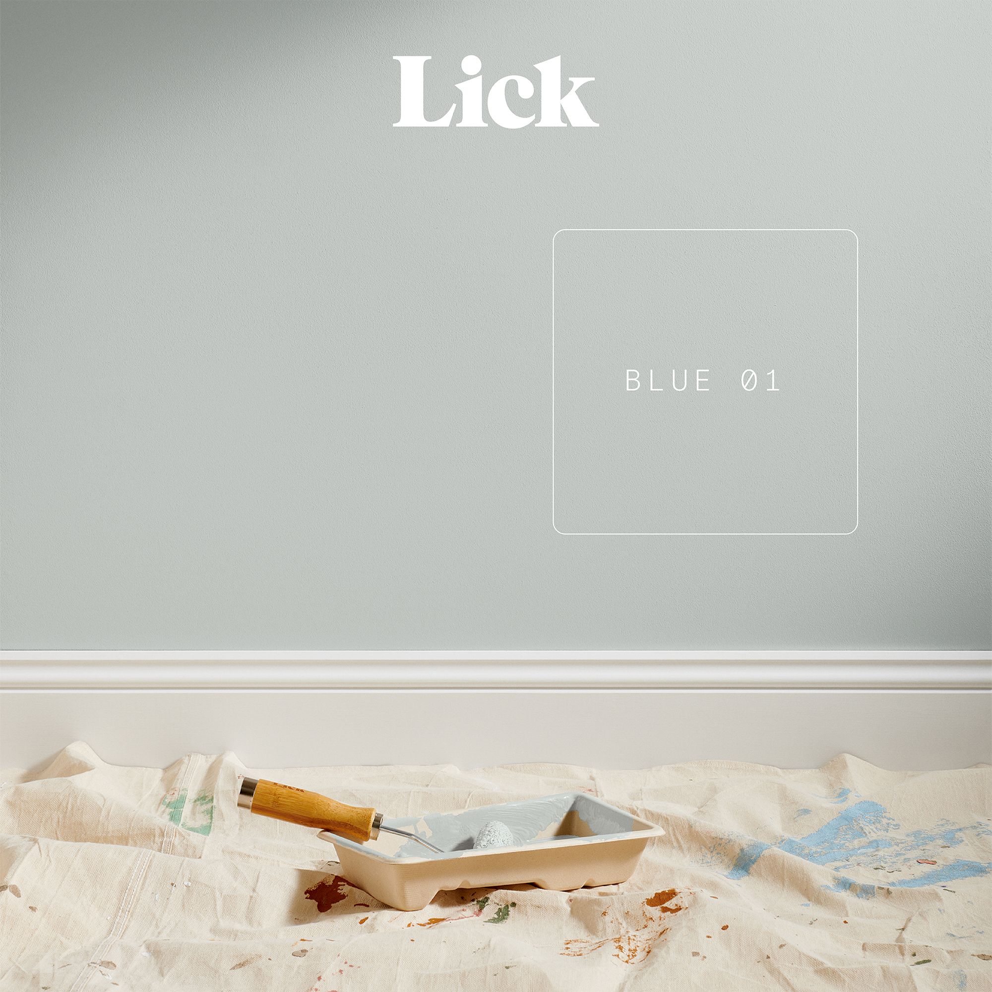Lick Blue 01 Matt Emulsion paint, 2.5L
