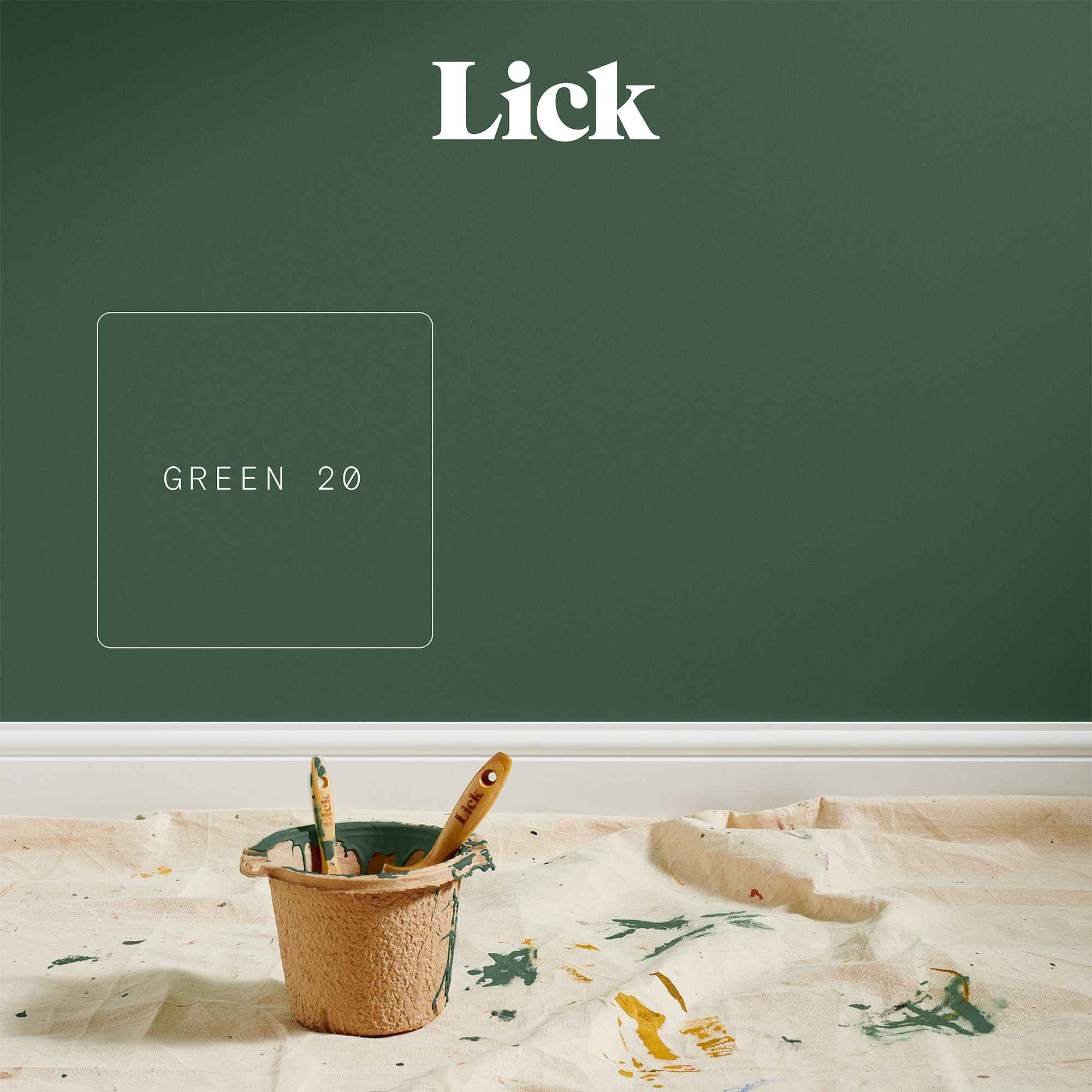 Lick Green 20 Matt Emulsion paint, 2.5L | DIY at B&Q