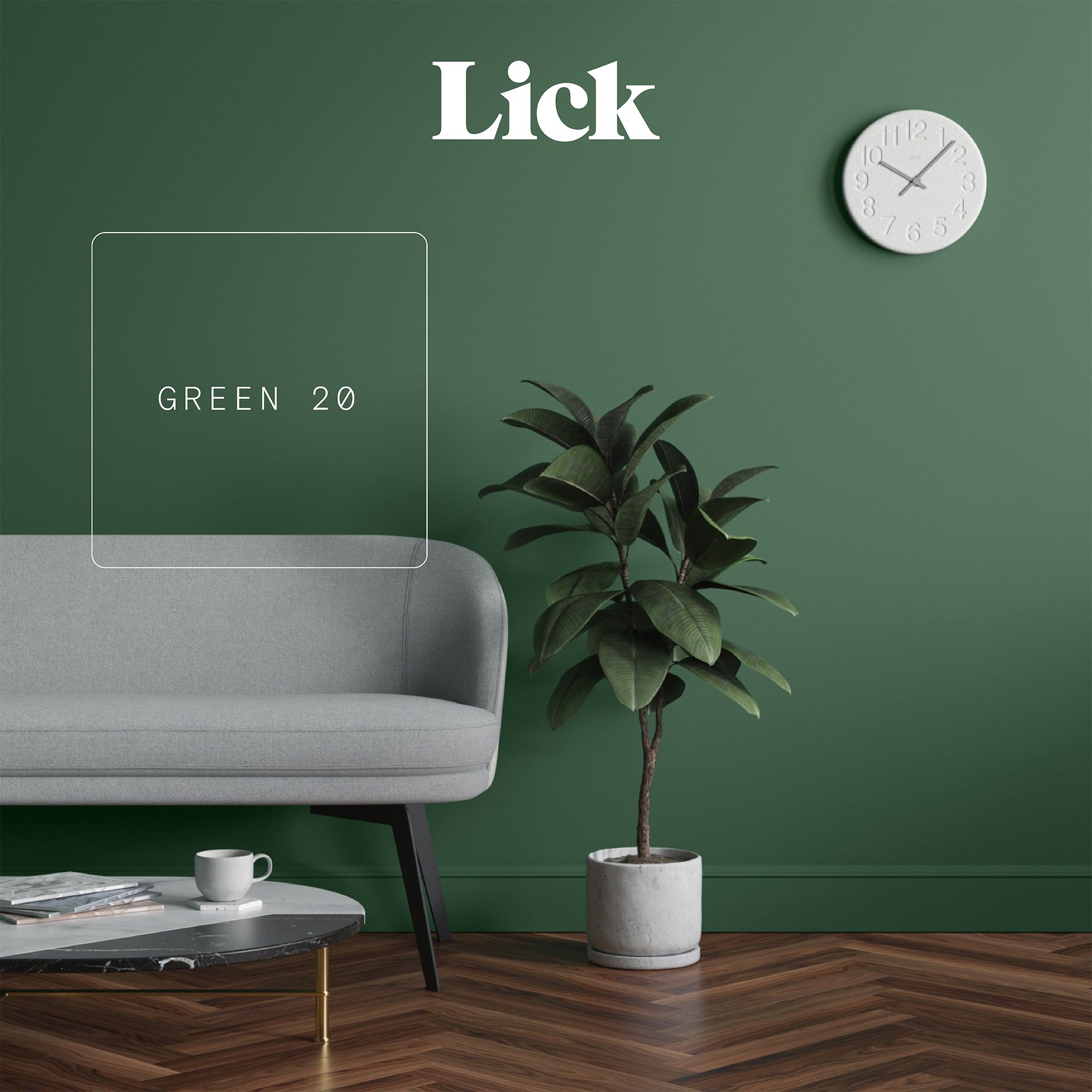 Lick Green 20 Matt Emulsion paint, 2.5L