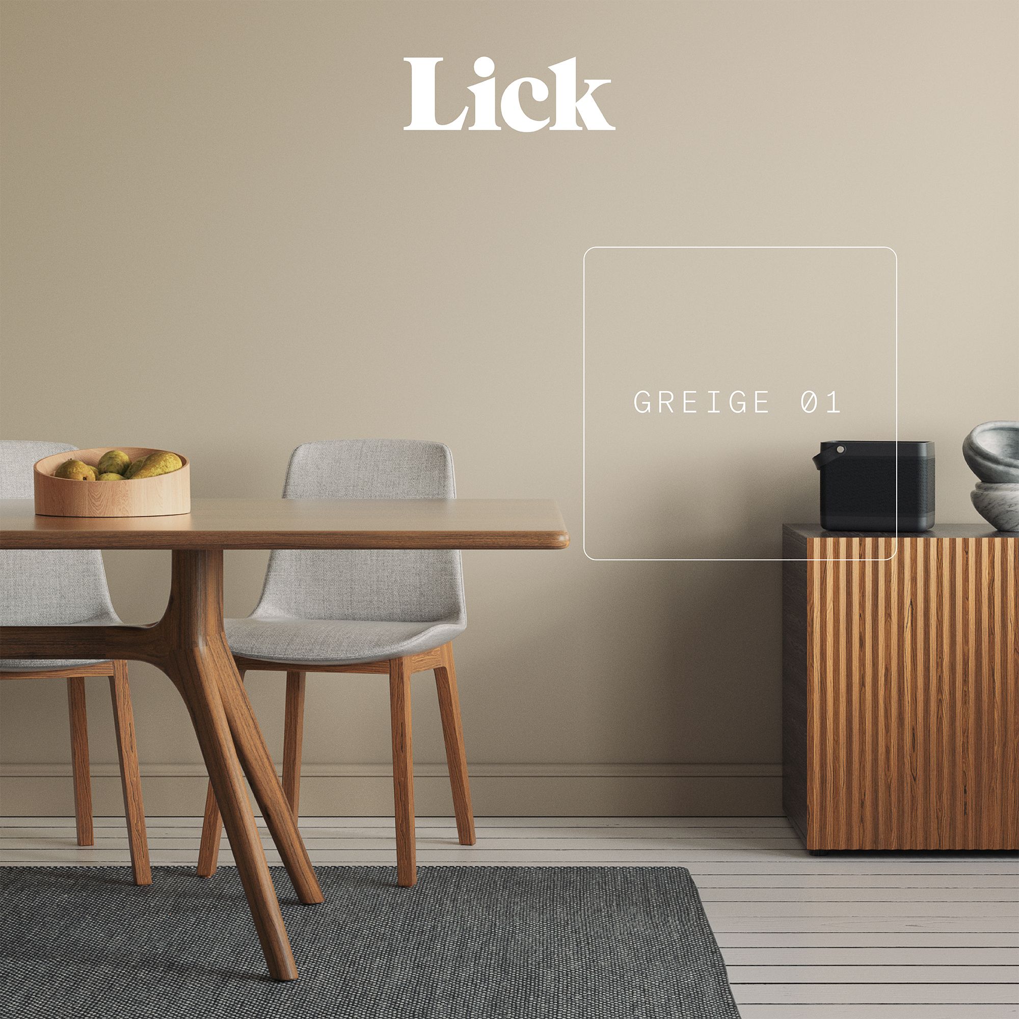 Lick Greige 01 Matt Emulsion paint, 2.5L