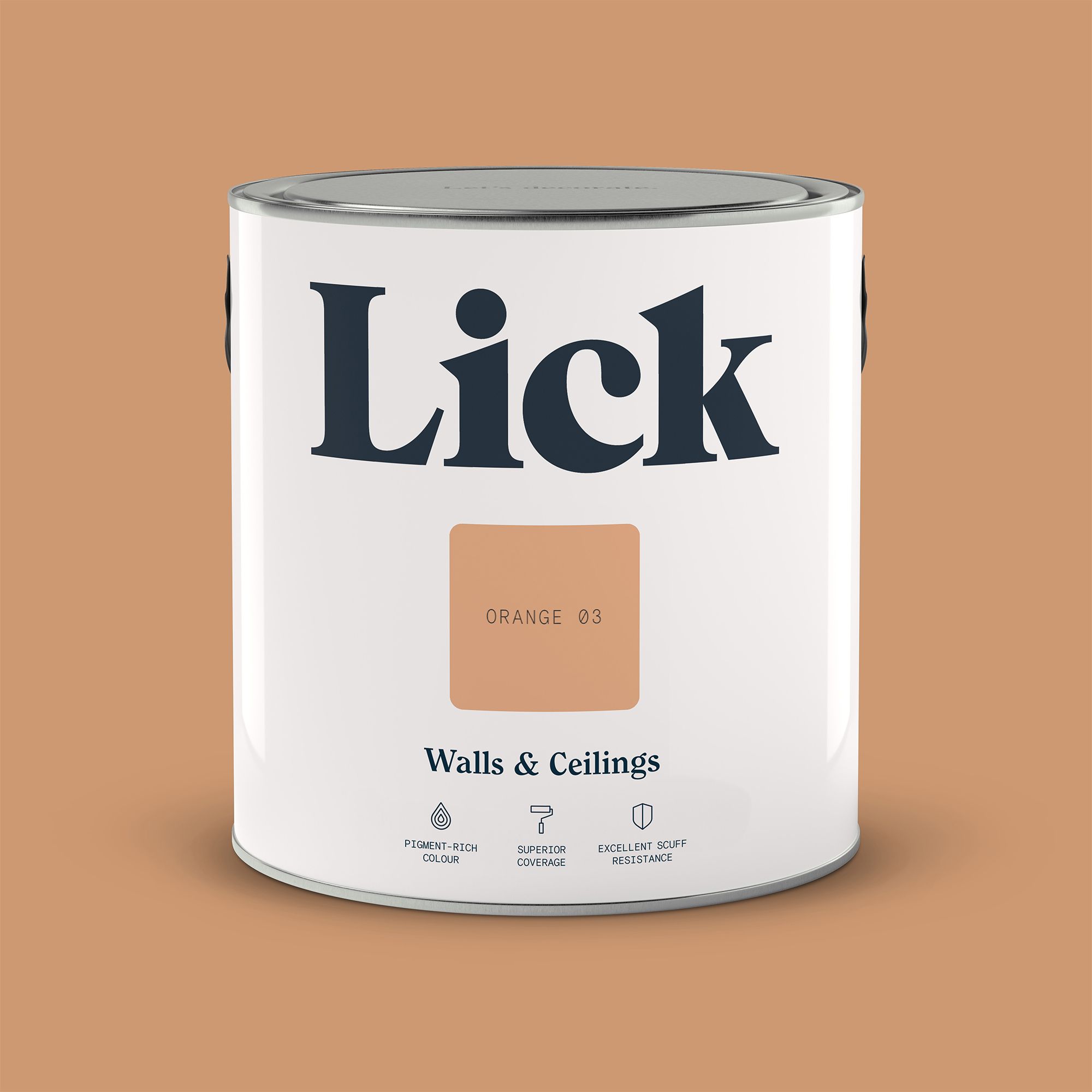 Lick Orange 03 Matt Emulsion paint, 2.5L | DIY at B&Q