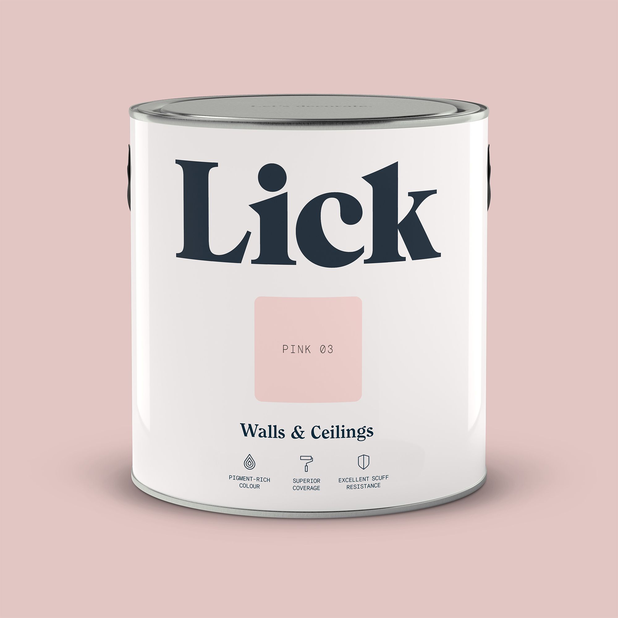 Lick Pink 03 Matt Emulsion paint, 2.5L | DIY at B&Q