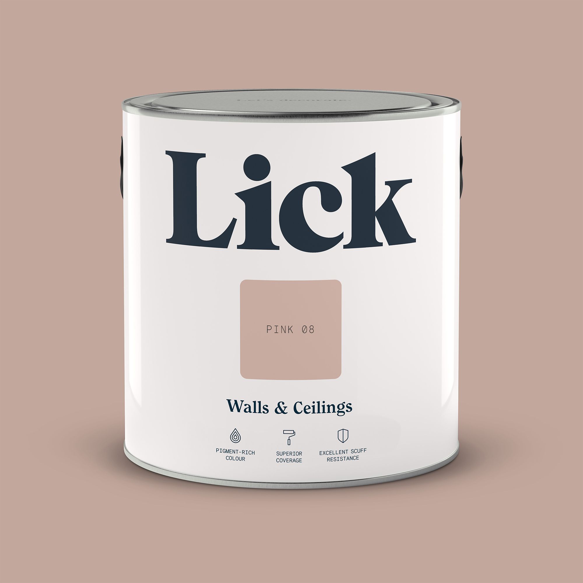 Lick Pink 08 Matt Emulsion paint, 2.5L | DIY at B&Q