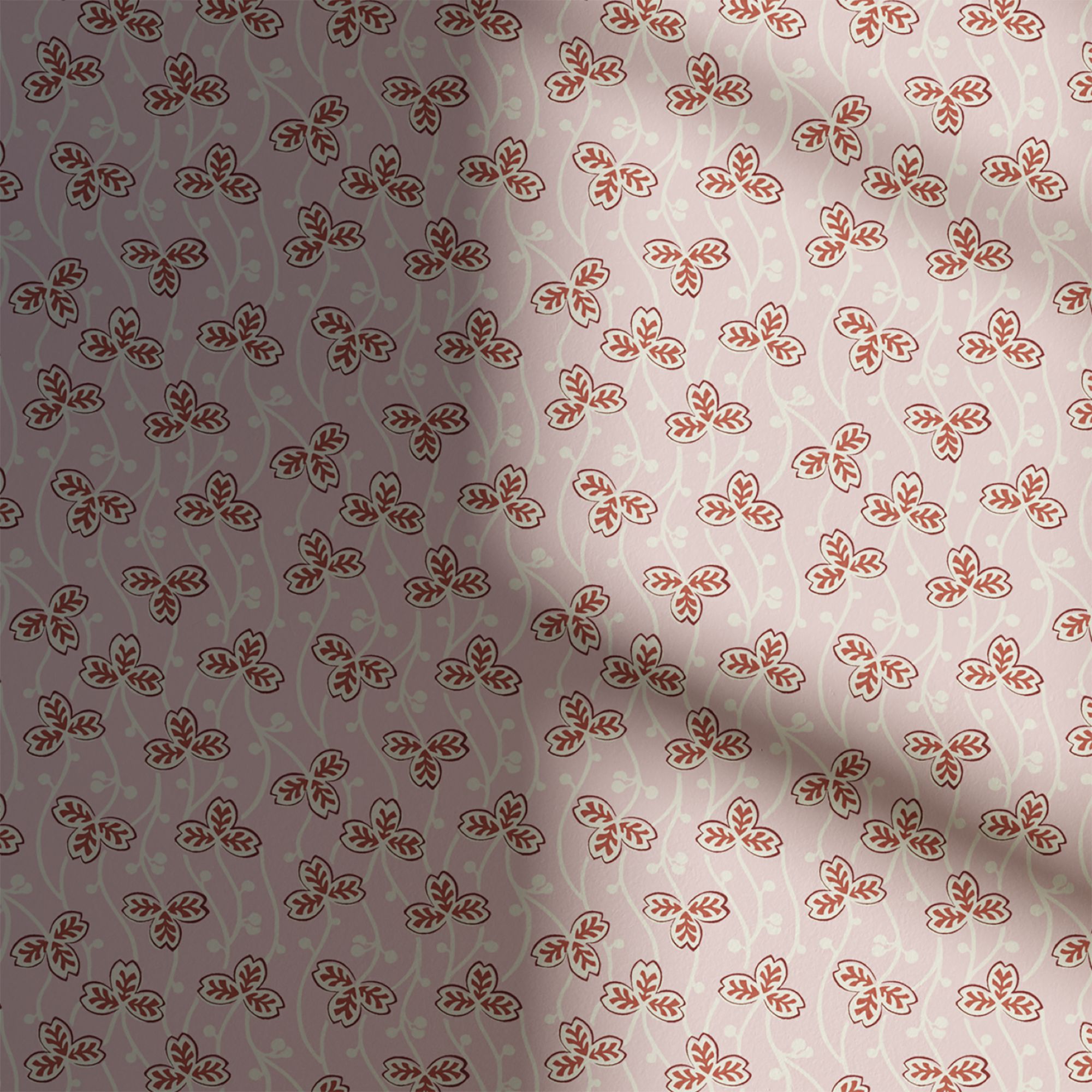 Lick Pink & Red Clover 02 Textured Wallpaper Sample