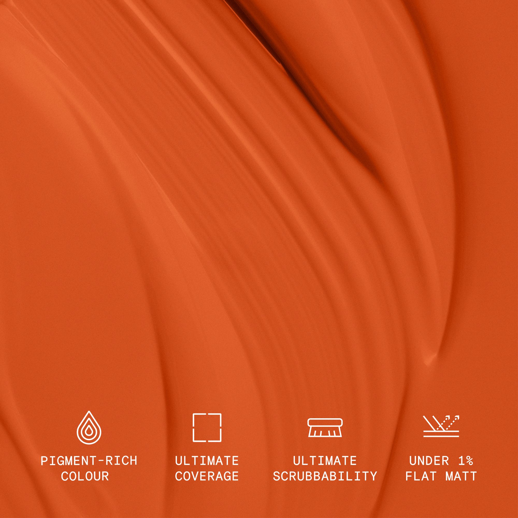 Lick Supreme Orange 01 Flat matt Multi-surface Emulsion paint, 2.5L