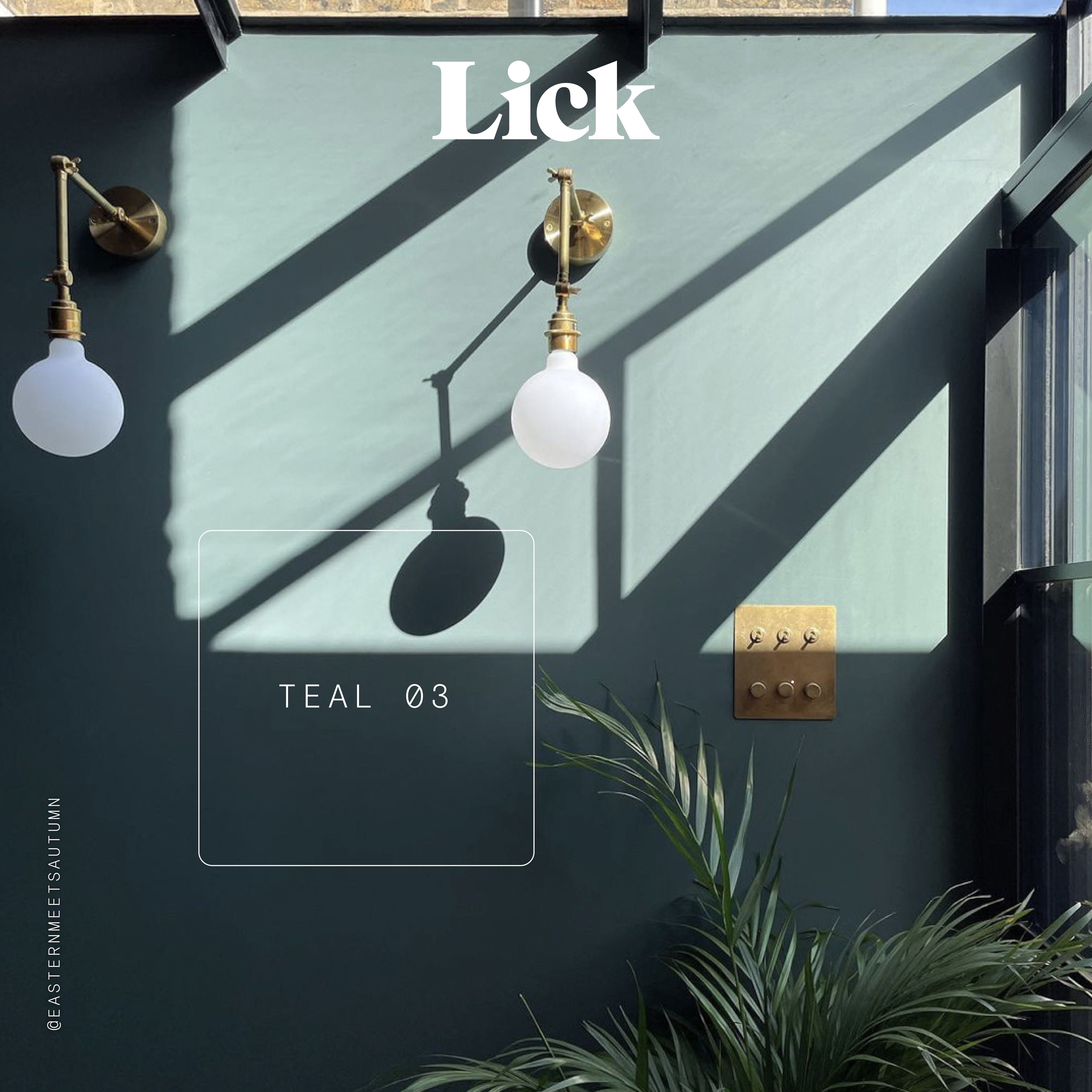 Lick Teal 03 Matt Emulsion paint, 2.5L | DIY at B&Q