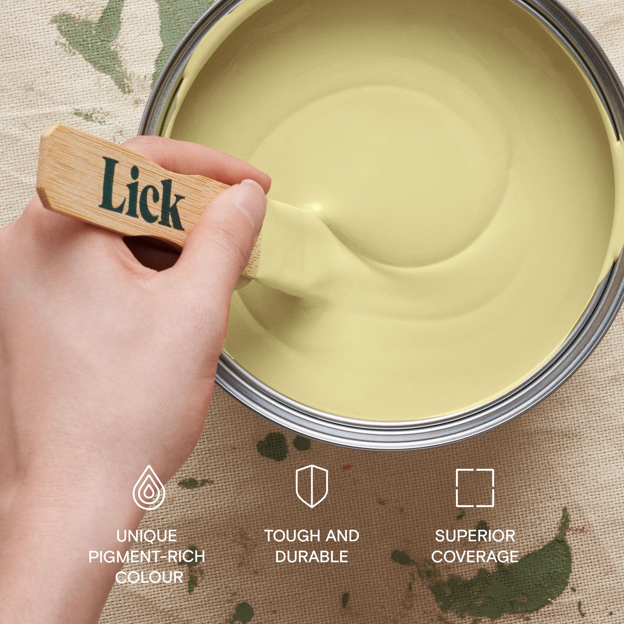 Lick Yellow 01 Matt Emulsion paint, 2.5L
