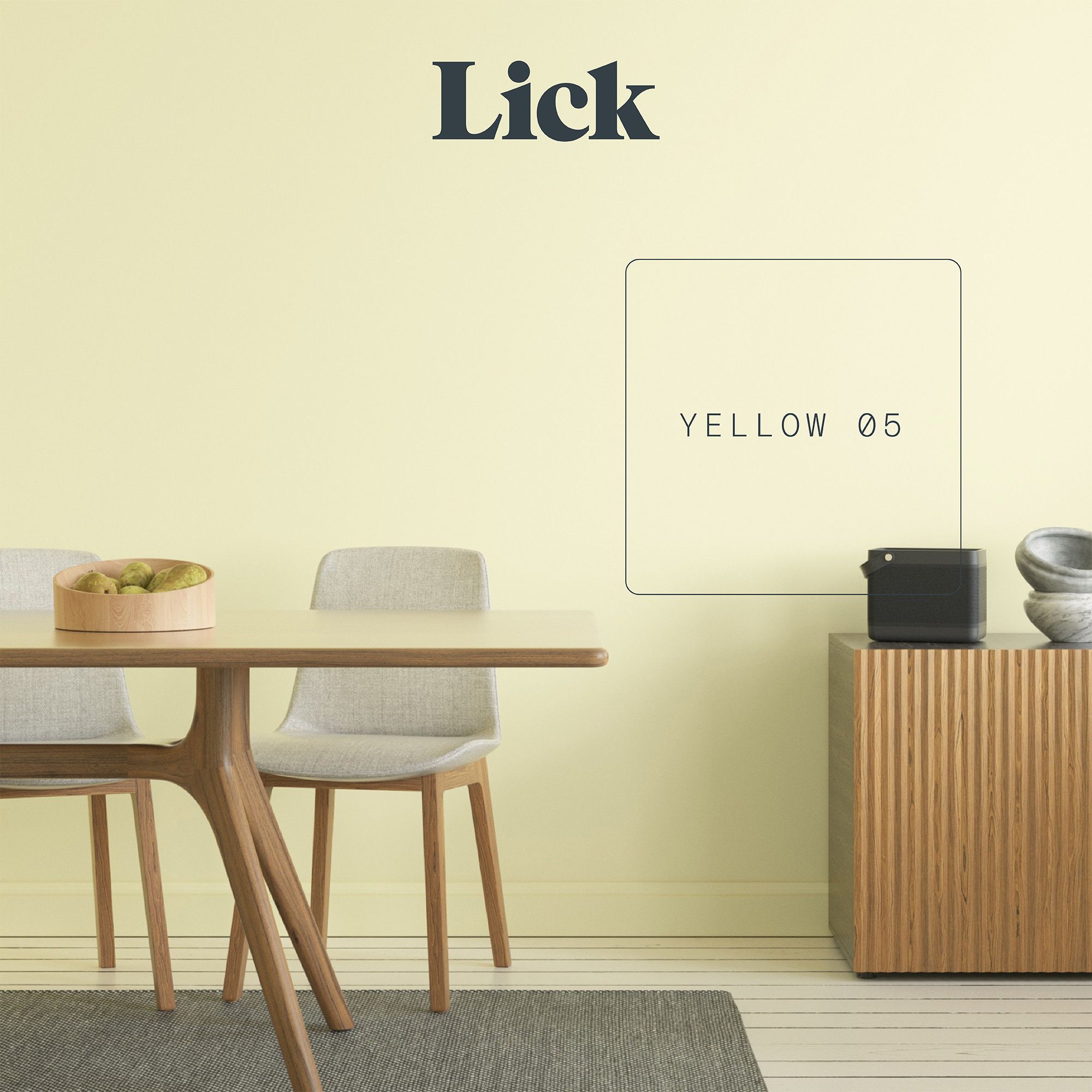 Lick Yellow 05 Matt Emulsion paint, 2.5L