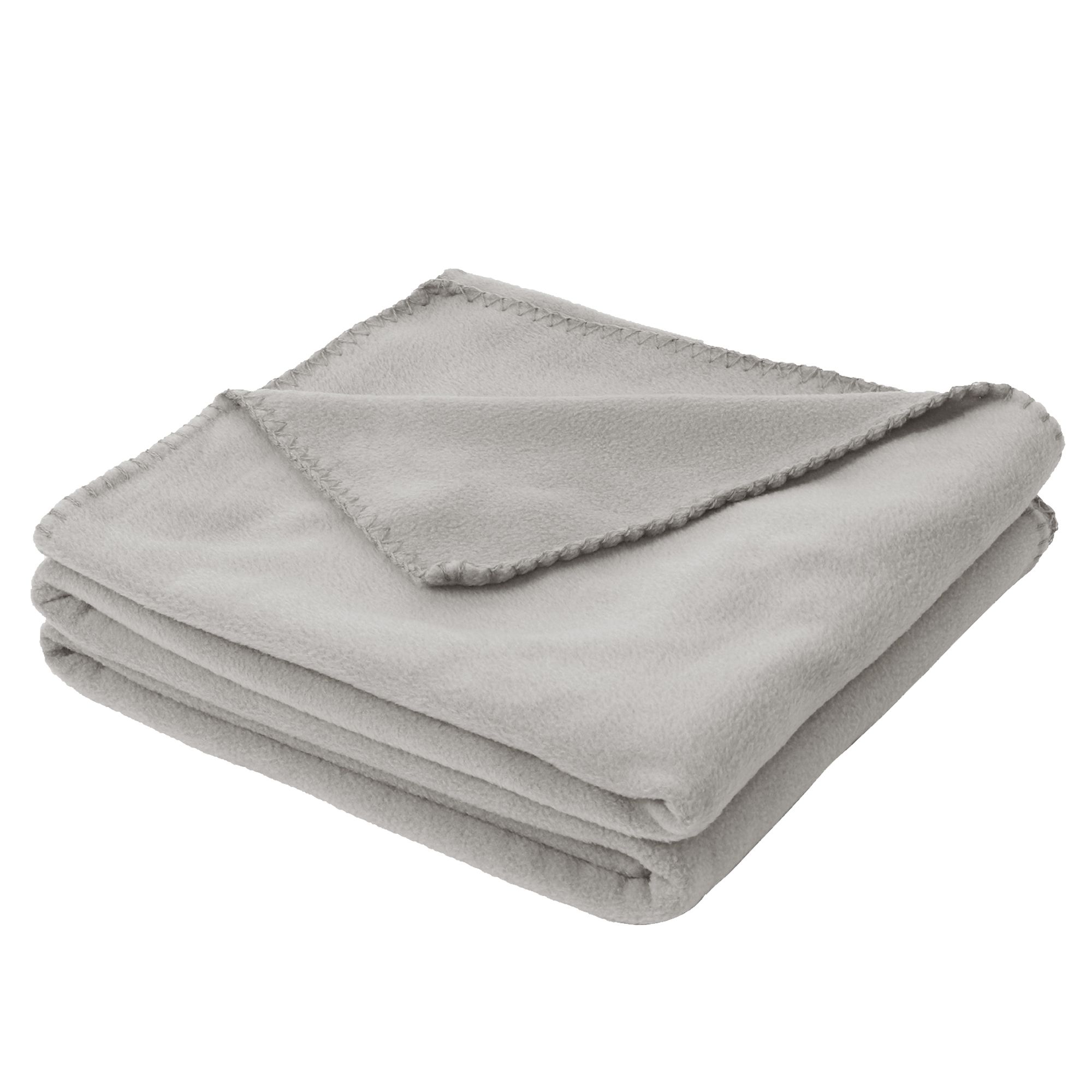 Light Grey Knitted Plain Throw (L) 170cm x (W) 120cm