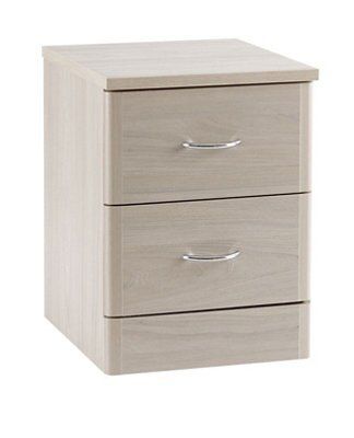Lima Elm effect 2 Drawer Chest (H)540mm (W)404mm (D)448mm | DIY at B&Q