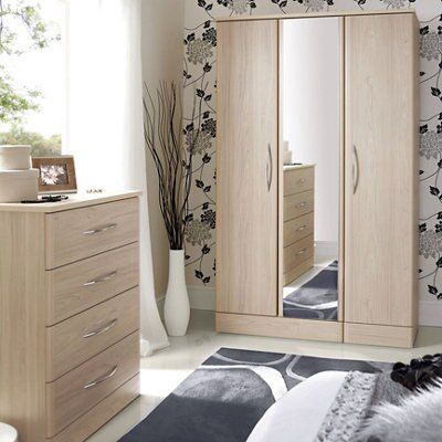 Lima Elm effect 4 Drawer Chest (H)948mm (W)804mm (D)448mm | DIY at B&Q