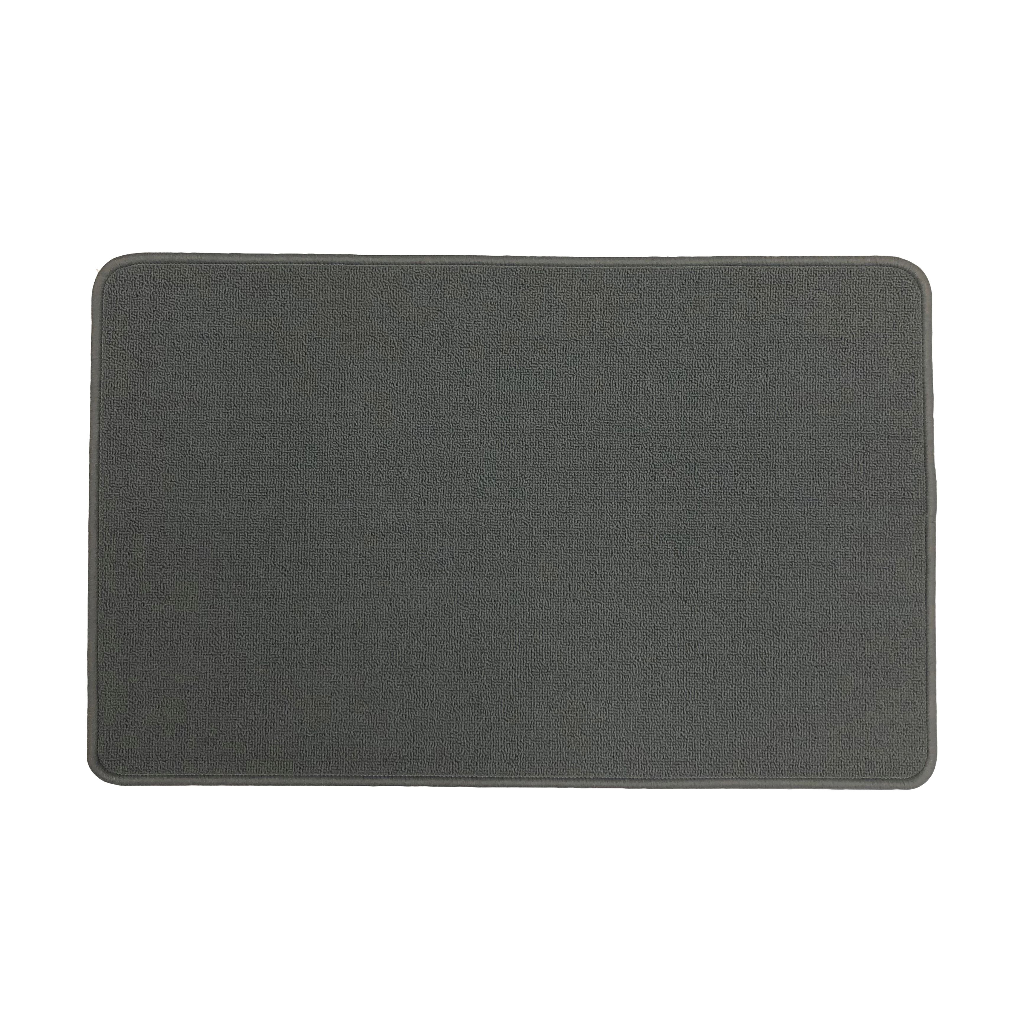 Lima Grey Plain Mat, 75cm x 44cm