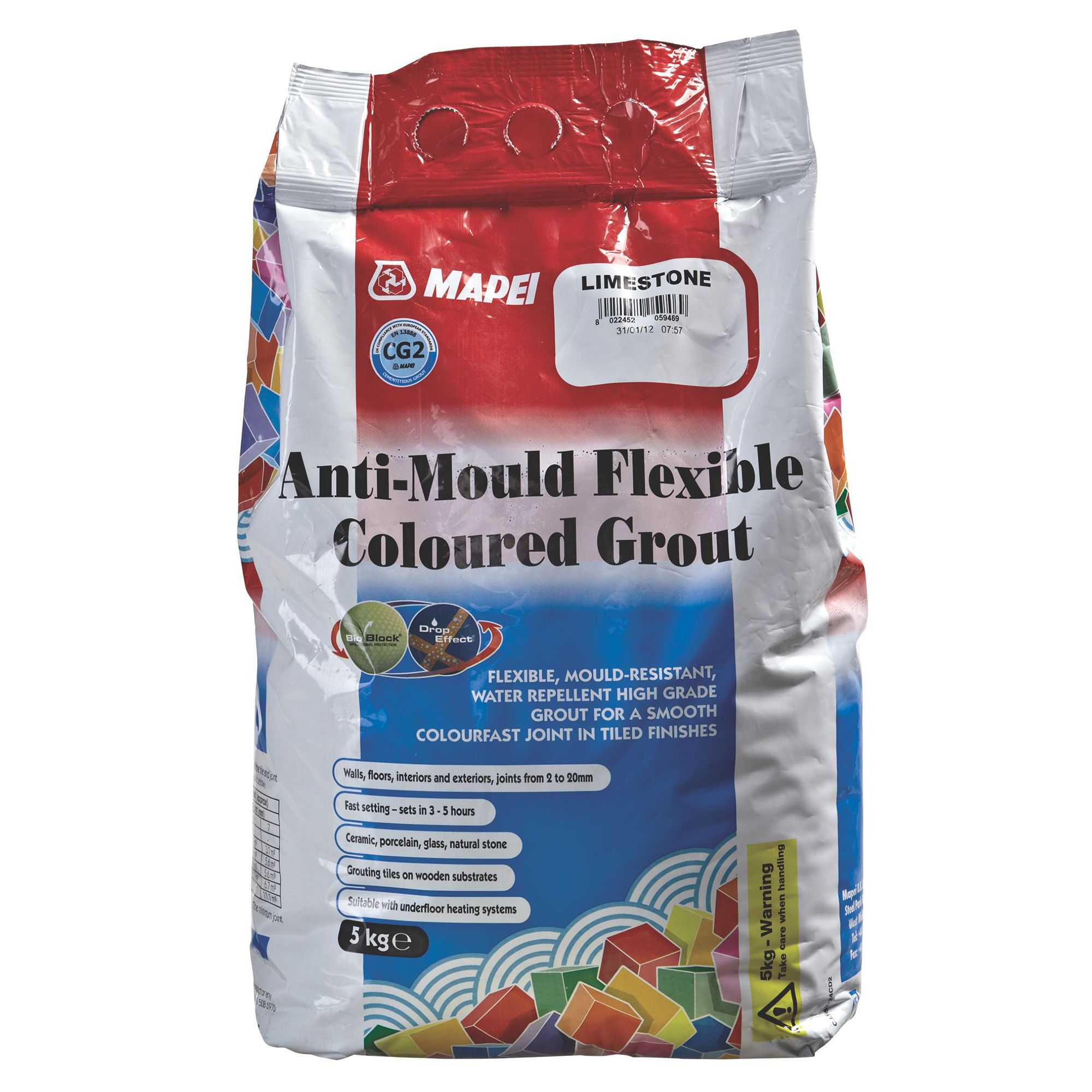 Limestone Flexible Grout, 5kg | DIY at B&Q