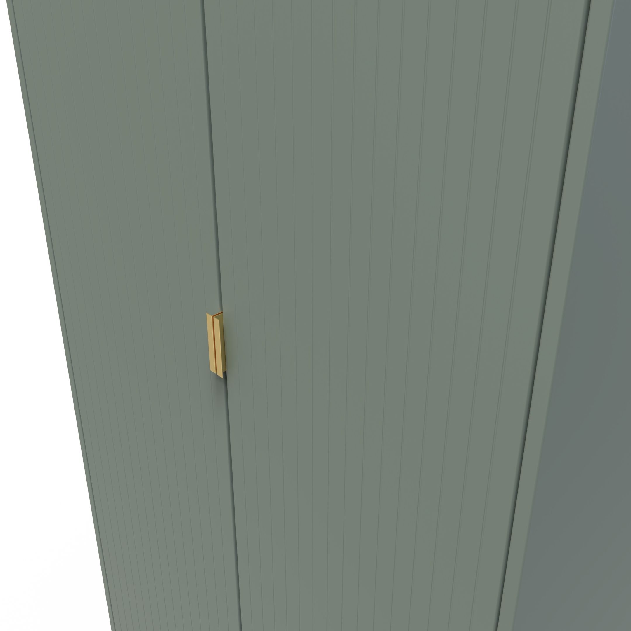Linear Ready assembled Modern Matt green Tall Double Wardrobe (H)1970mm ...