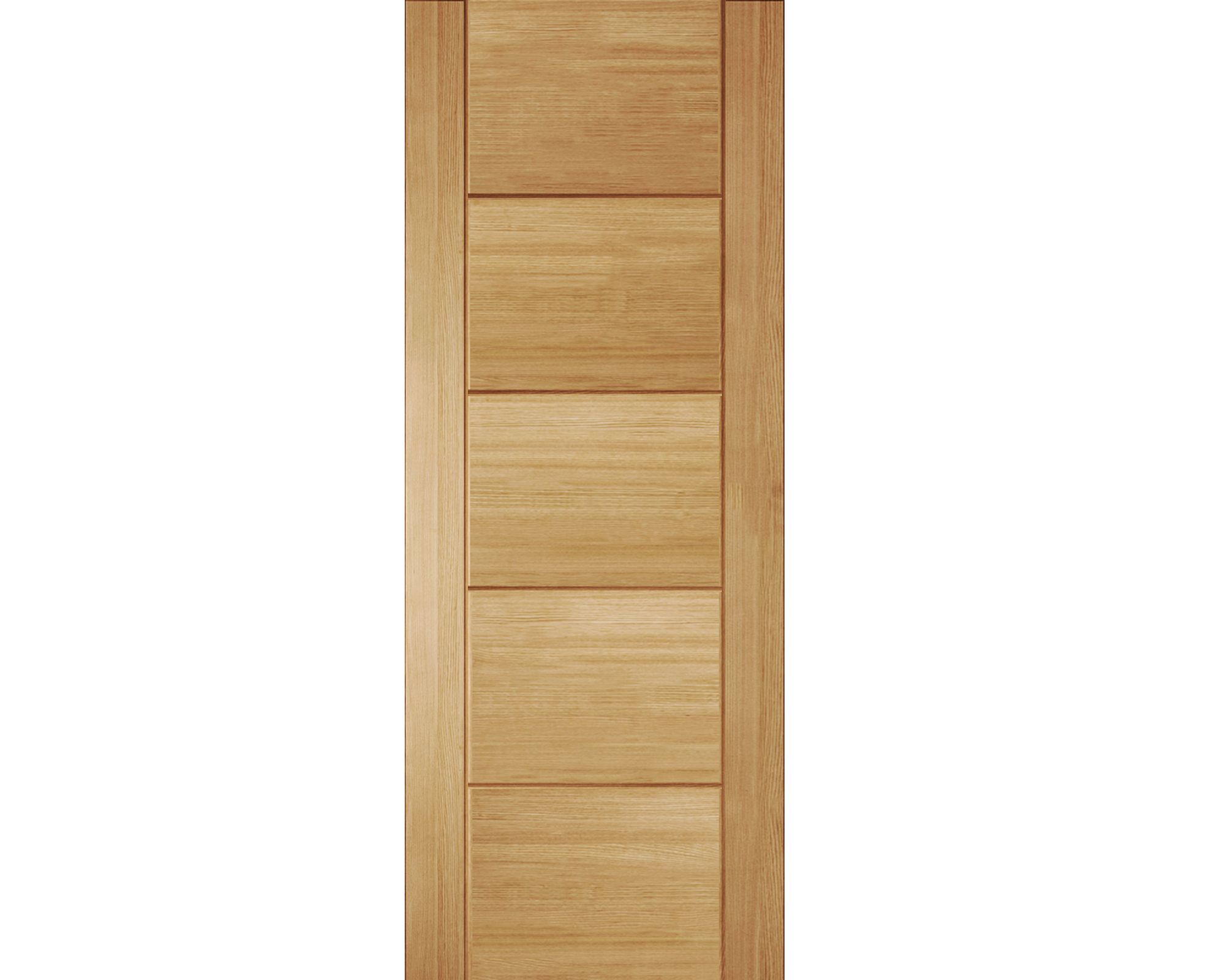 Linear Unglazed Contemporary Oak veneer Internal Timber Fire door, (H ...