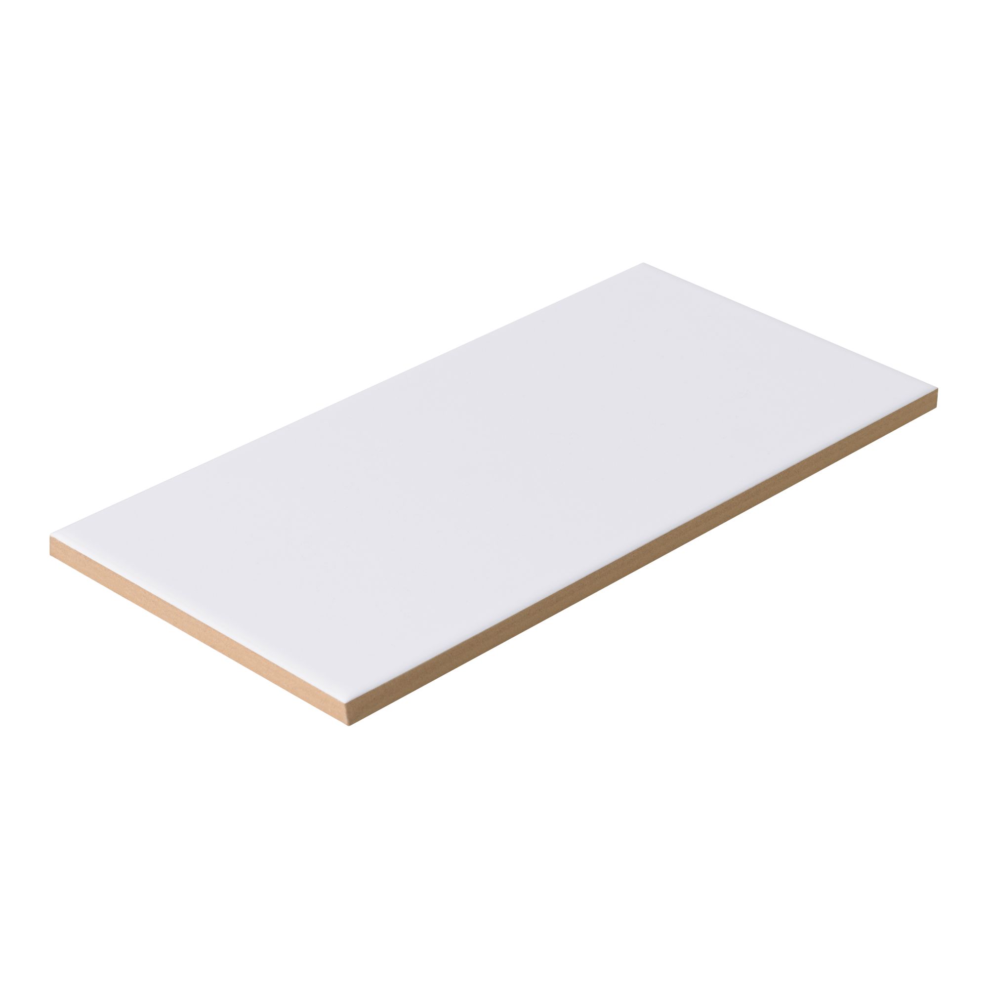 Lira White Gloss Flat Ceramic Indoor Wall Tile, Pack of 50, (L)200mm (W ...