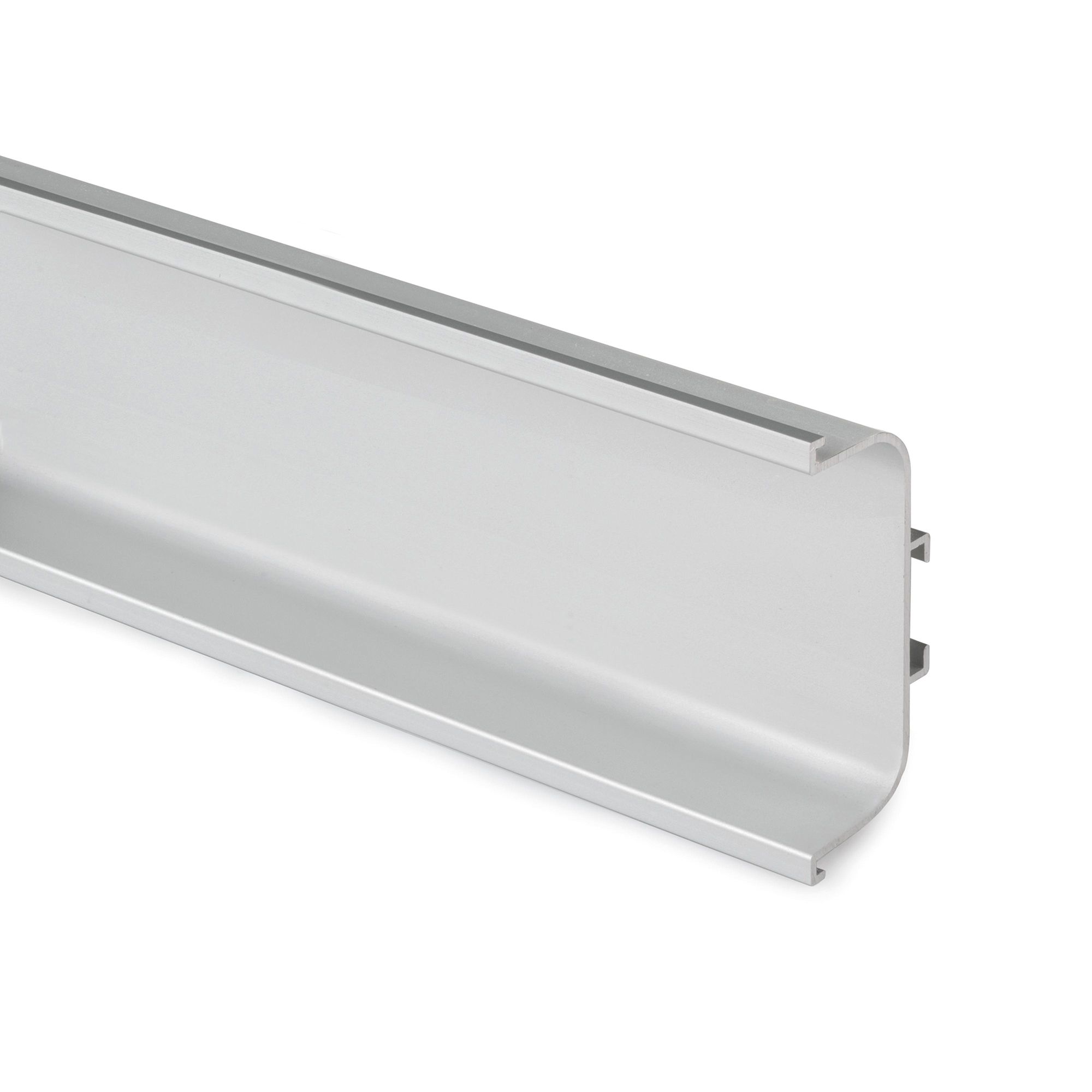 Lismore Matt Silver effect Bathroom Furniture Straight Finger pull ...