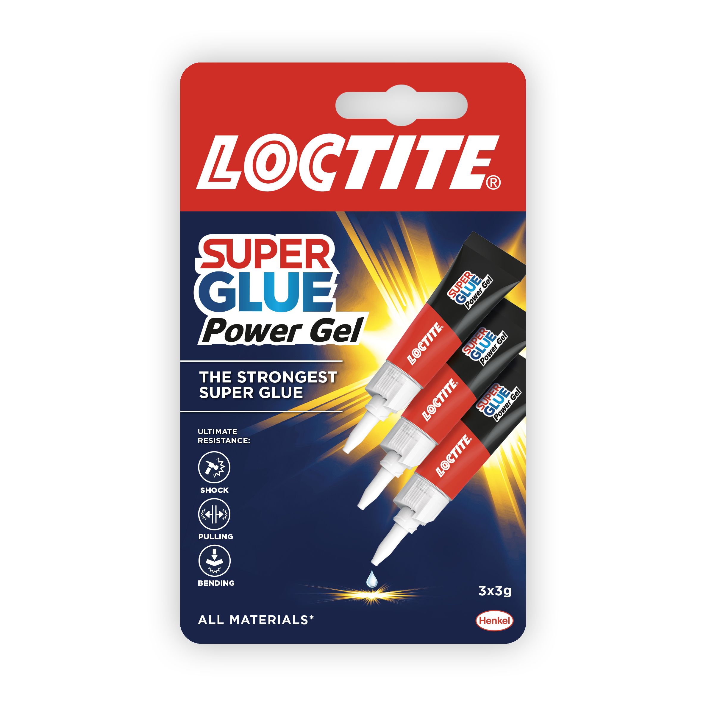 Loctite Gel Superglue 9g, Pack of 3